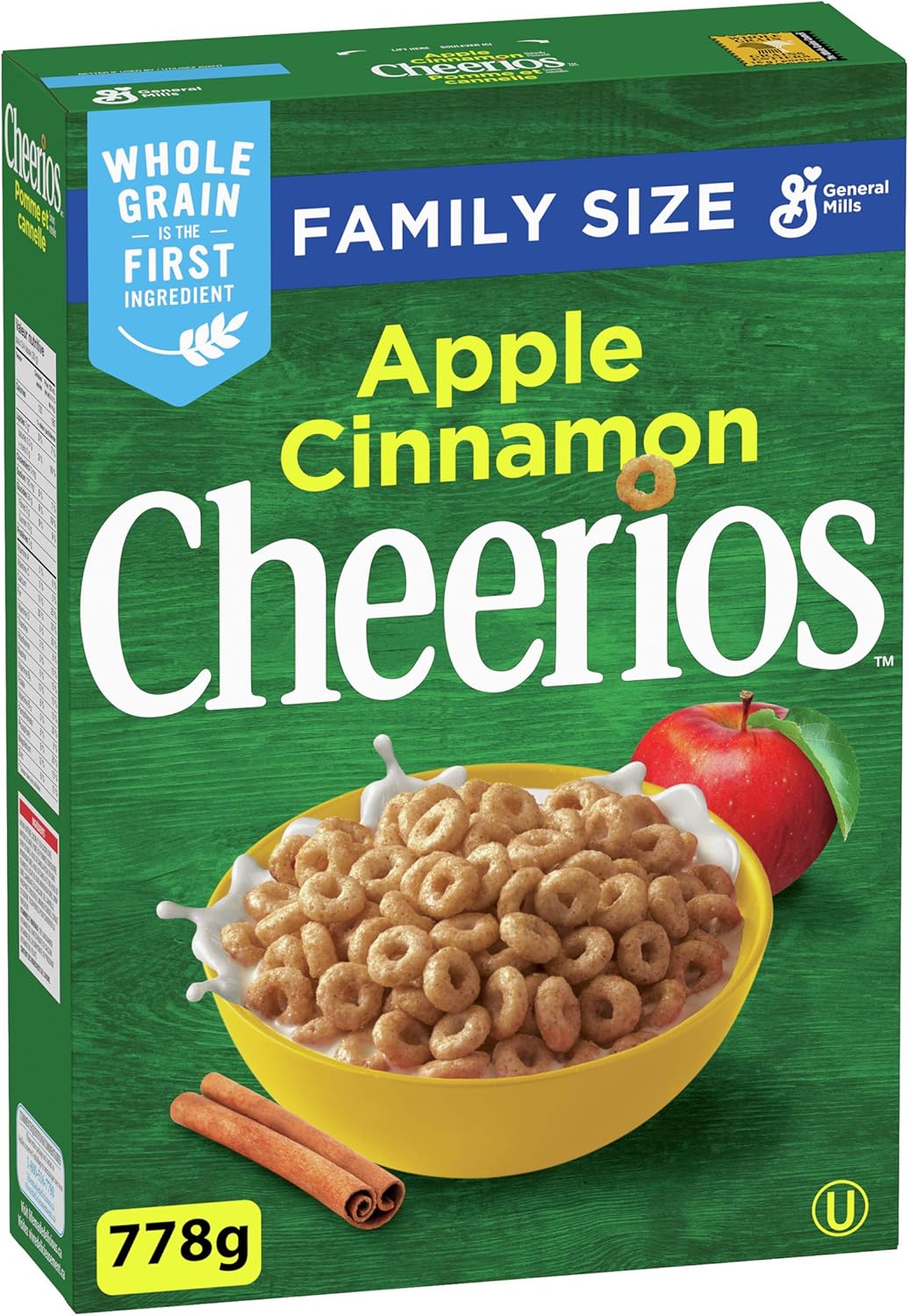 CHEERIOS - FAMILY SIZE PACK - Naturally Flavoured Apple Cinnamon Cereal ...