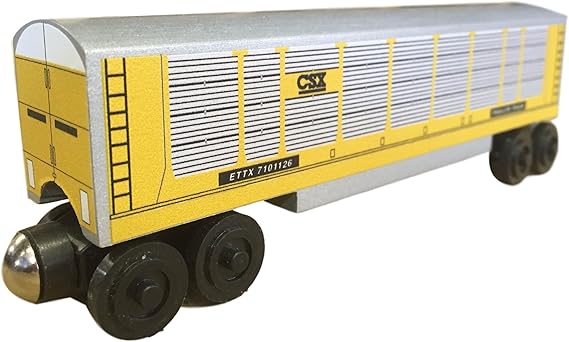 Amazon.com: Whittle Shortline Railroad CSX Autorack Wooden Train Car ...