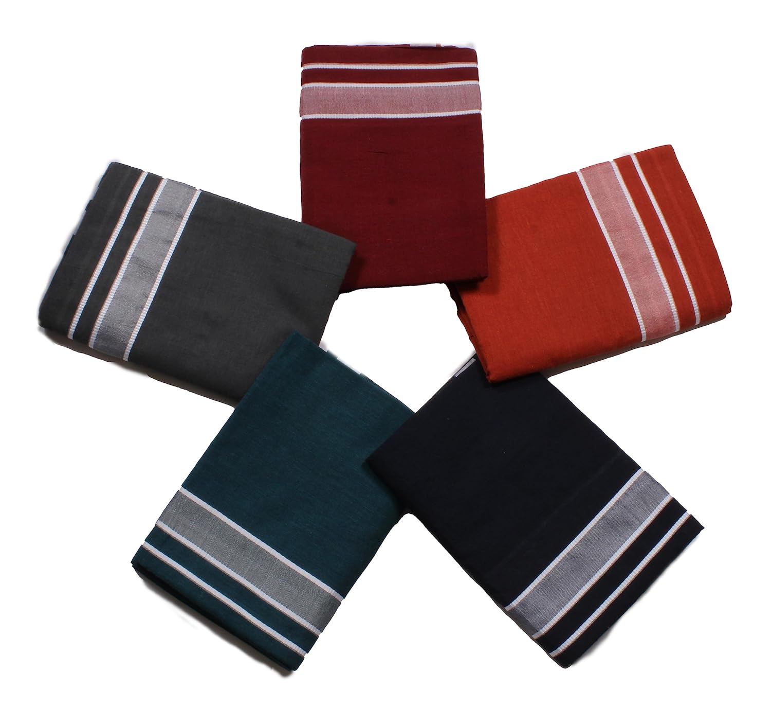 THARUNSHA ELITE Cotton Men's Single Dhoti -1.9 Mtrs Kerala Dhoti Set of ...