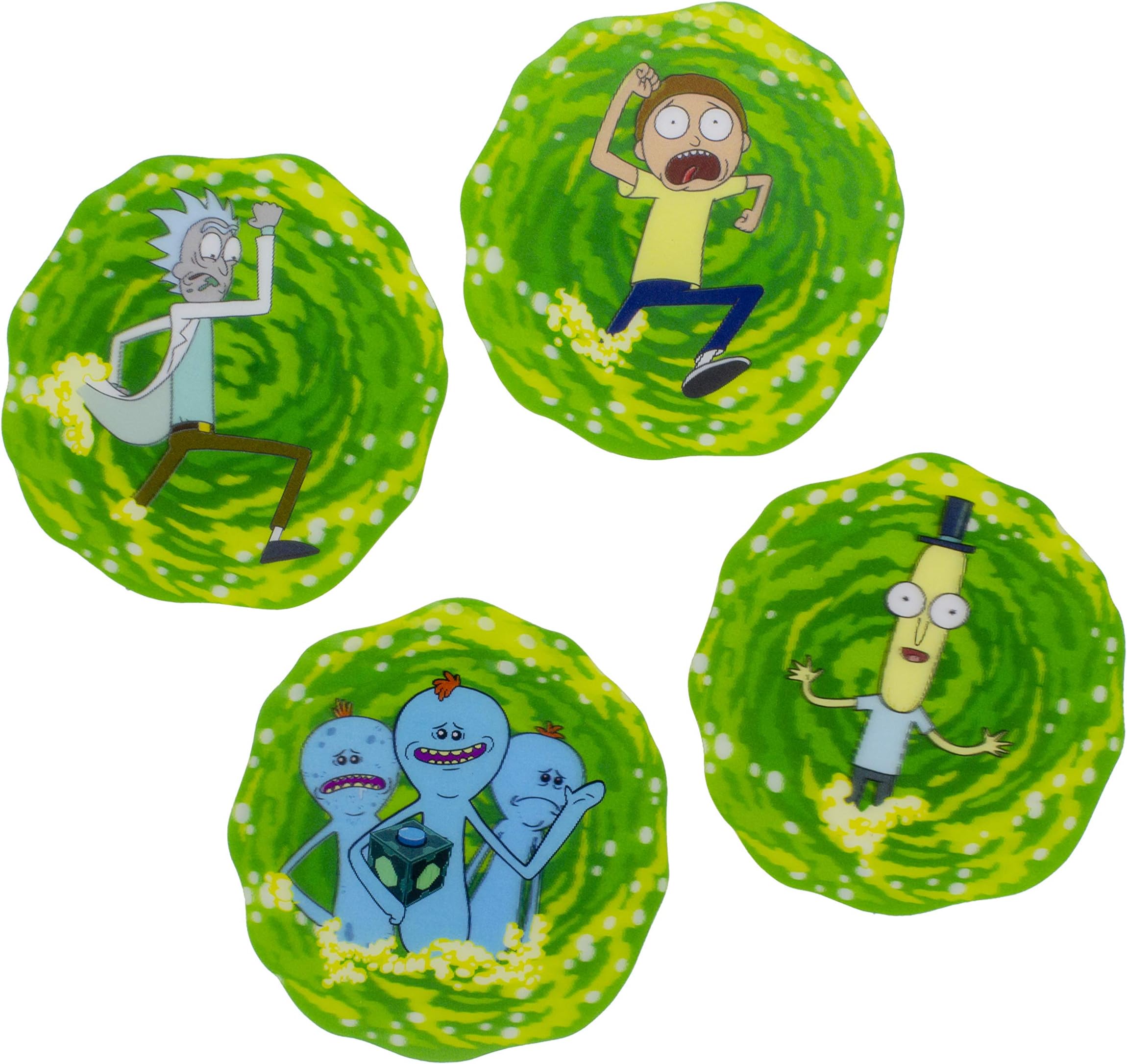 Amazon.com: Paladone Rick and Morty 3D Drink Coasters - Set of 4 : Home ...