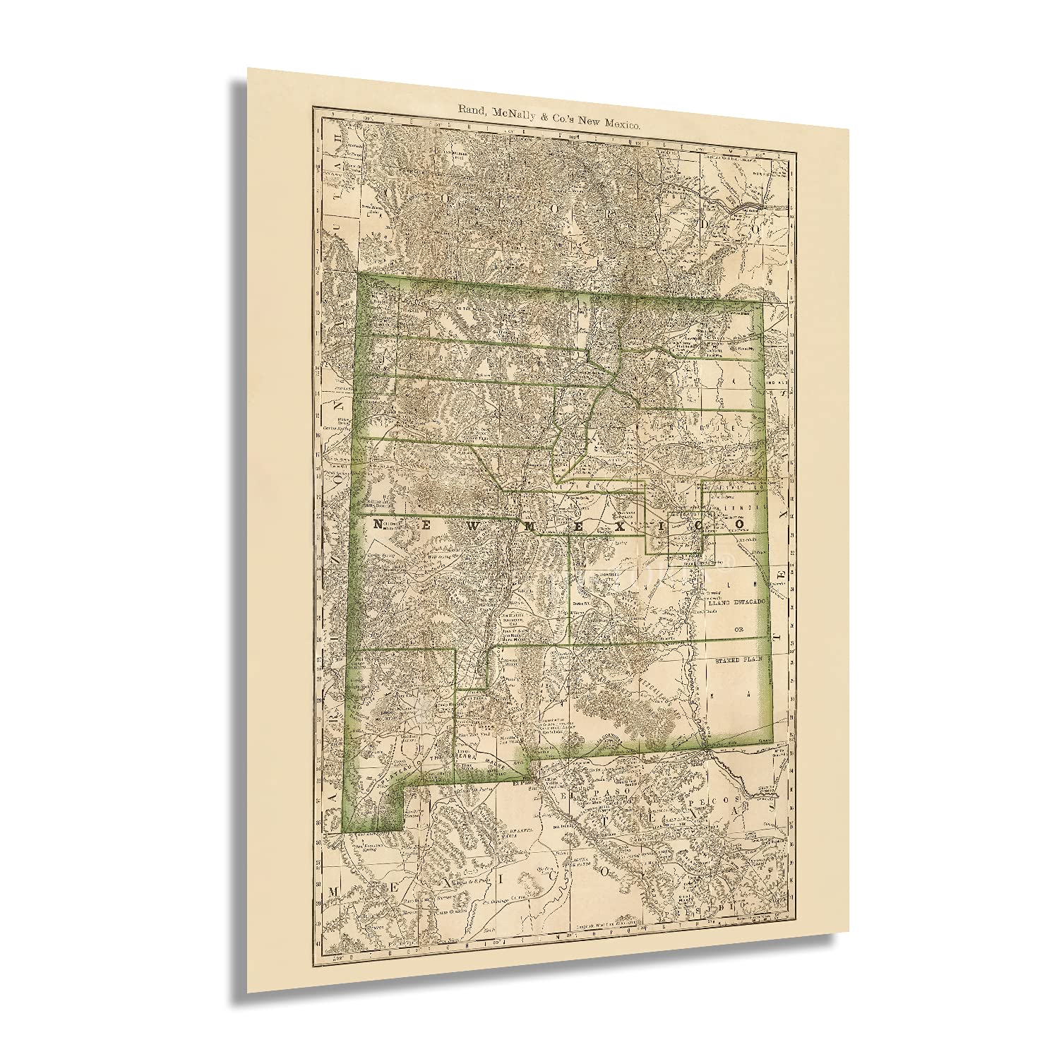 New Mexico Llano Estacado Map Boundary Bound – El Portal Literary