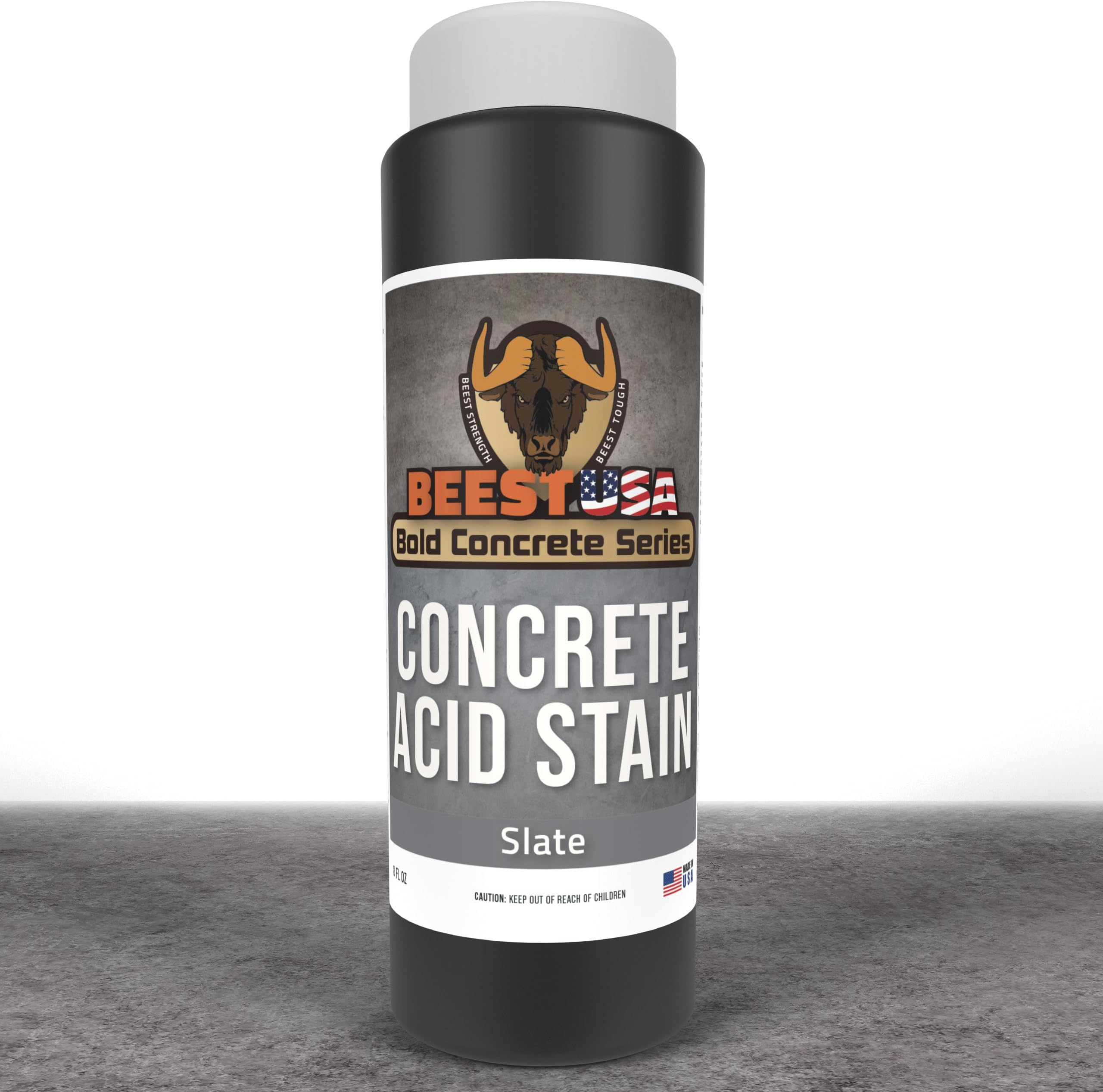 BEEST Concrete Stain - Slate, Test 8 oz Concrete Dye on a Small Area ...