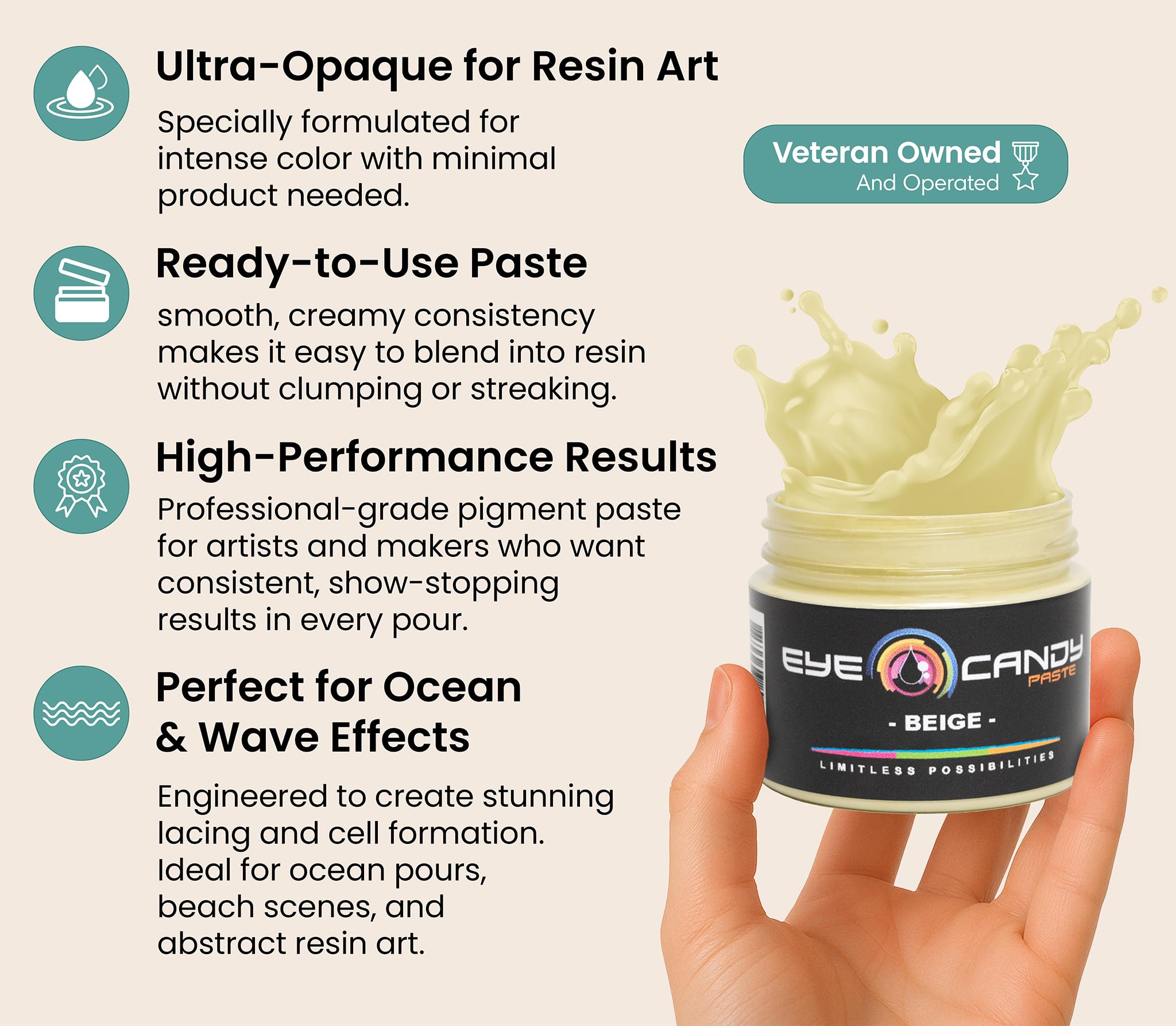 Snapklik.com : Eye Candy Beige Resin Pigment Paste Beige