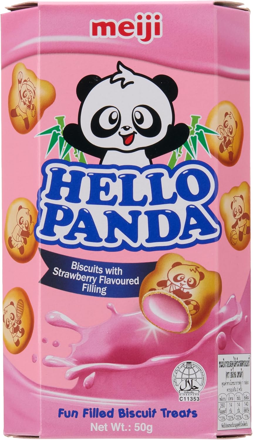 Meiji Hello Panda Strawberry Flavoured Biscuit 10 x 50 g : Amazon.com.au: Pantry Food & Drinks