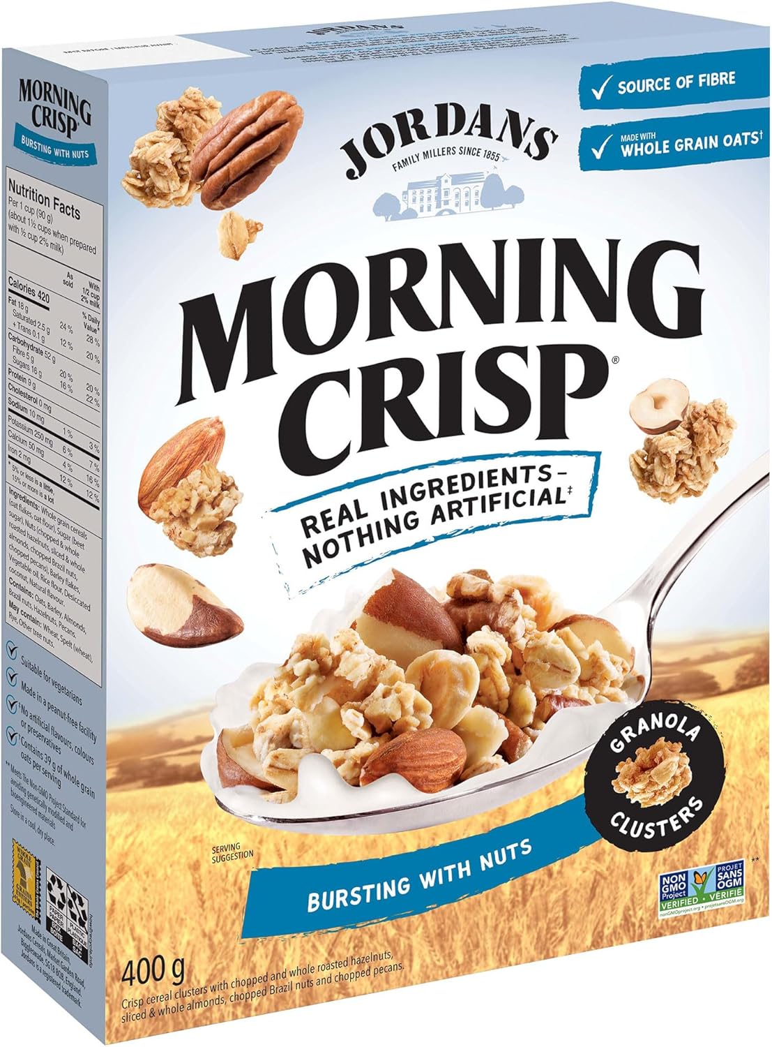 Jordans Morning Crisp Granola Cereal - Bursting with Nuts, 400g ...