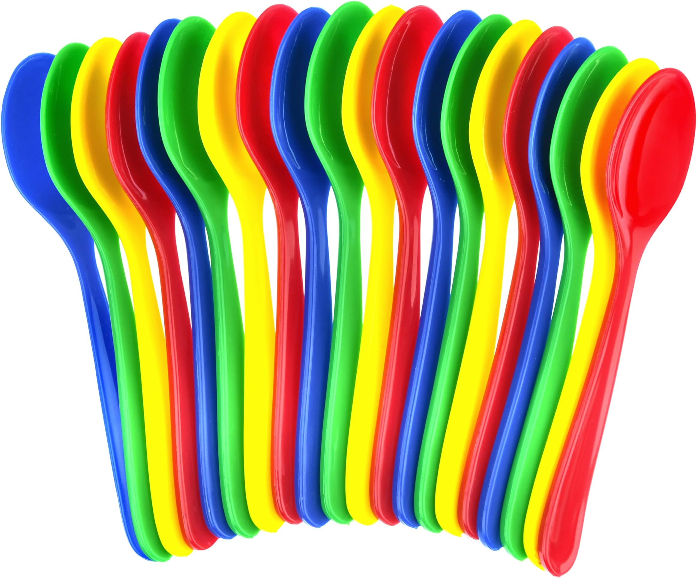 Amazon.com: PLASKIDY Plastic Kids Spoons Set of 18 -Toddler Spoons BPA ...