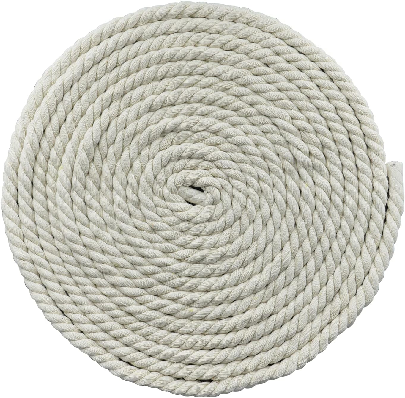 Amazon.com: YUZENET Braided White Cotton Rope (1/2 inch x 50 ft ...
