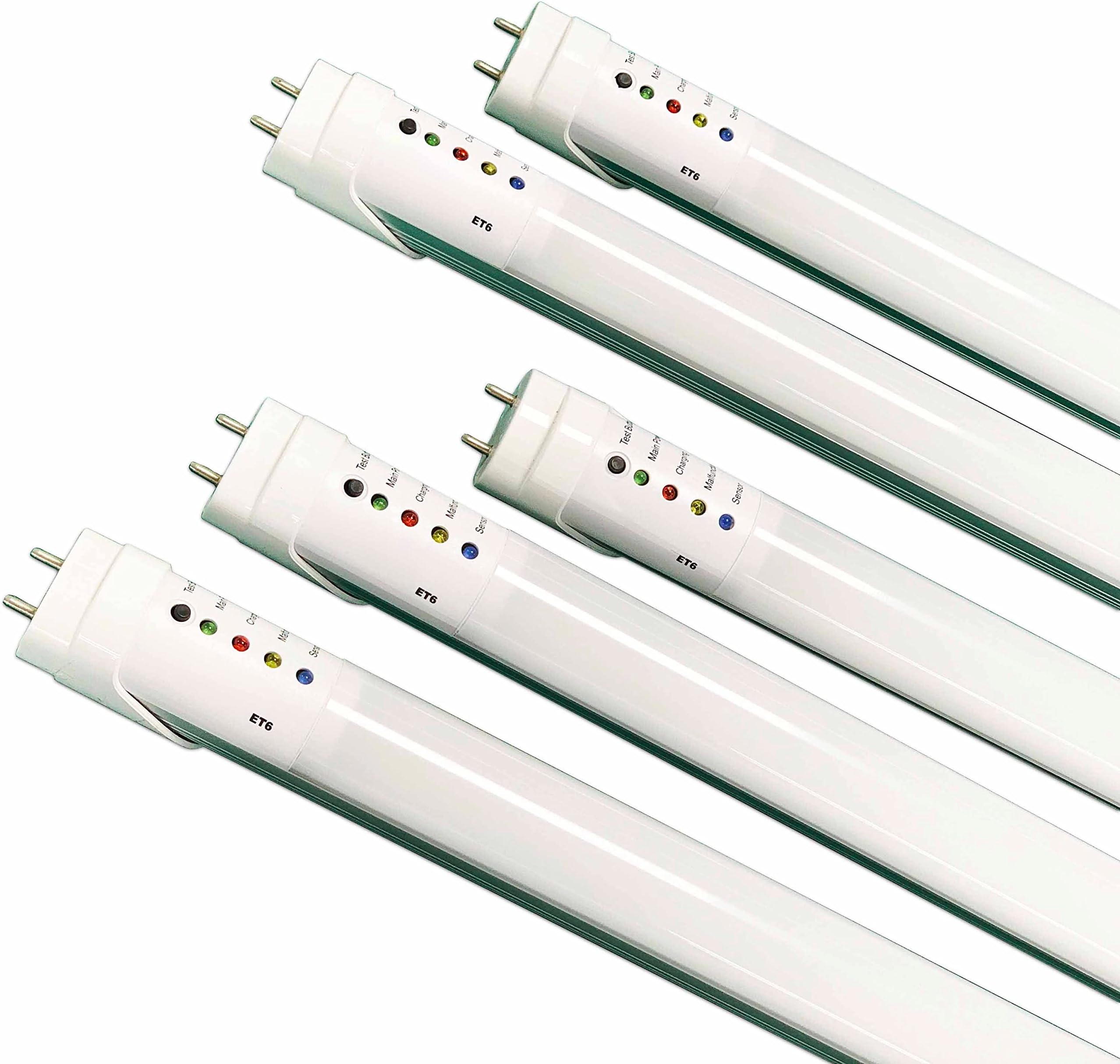 euko 5 Pack 90mins Emergency LED T8 Tube White Color 5000K Shop Light ...