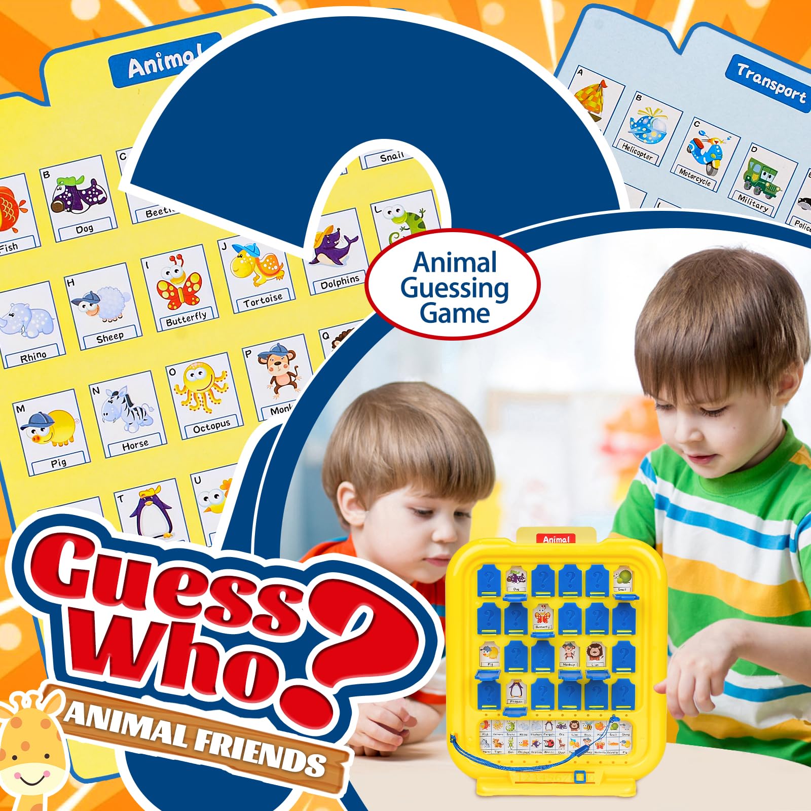 Guess Who I Am Game, Funny Family Guessing Game for 2 Players, Travel ...