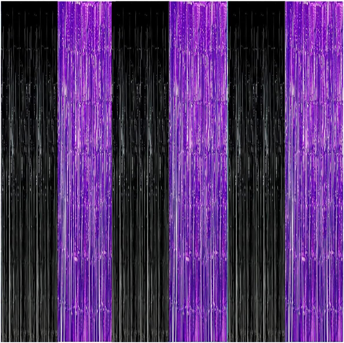 Amazon.com : Graduation Decorations 2025 Purple Black Foil Fringe ...