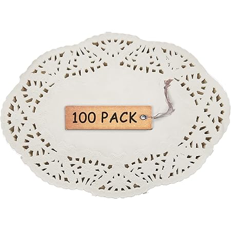 Amazon.com: SCHOLMART Oval Disposable Paper Doilies, Oval Paper Lace ...
