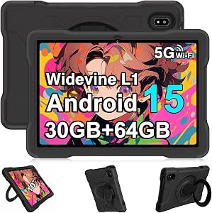 Android 15 Tablets 10 Inch Kids Tablet, 30GB RAM 64GB ROM 1TB Expand ...