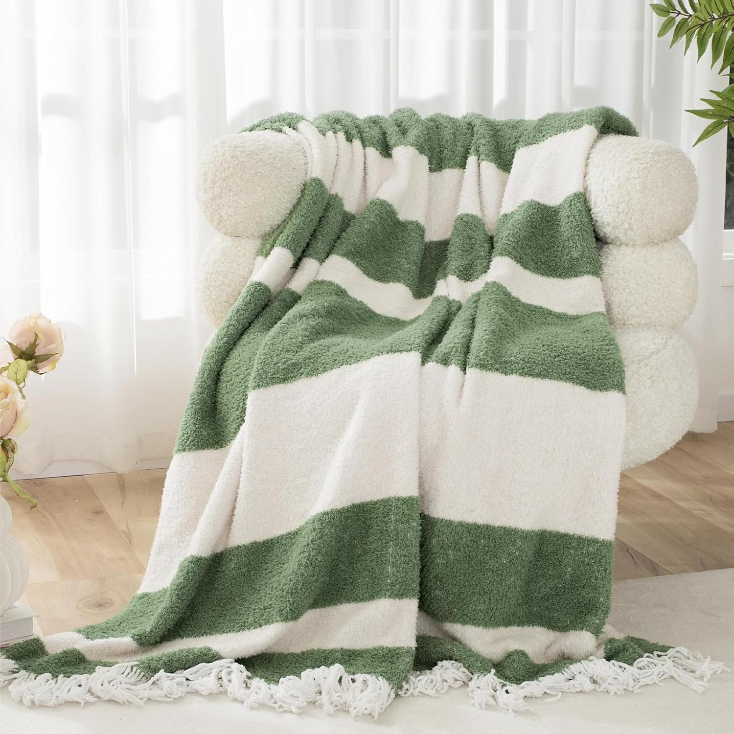 Amazon.com: Syalife Super Soft Knit Throw Blanket, Warm Cozy Reversible ...