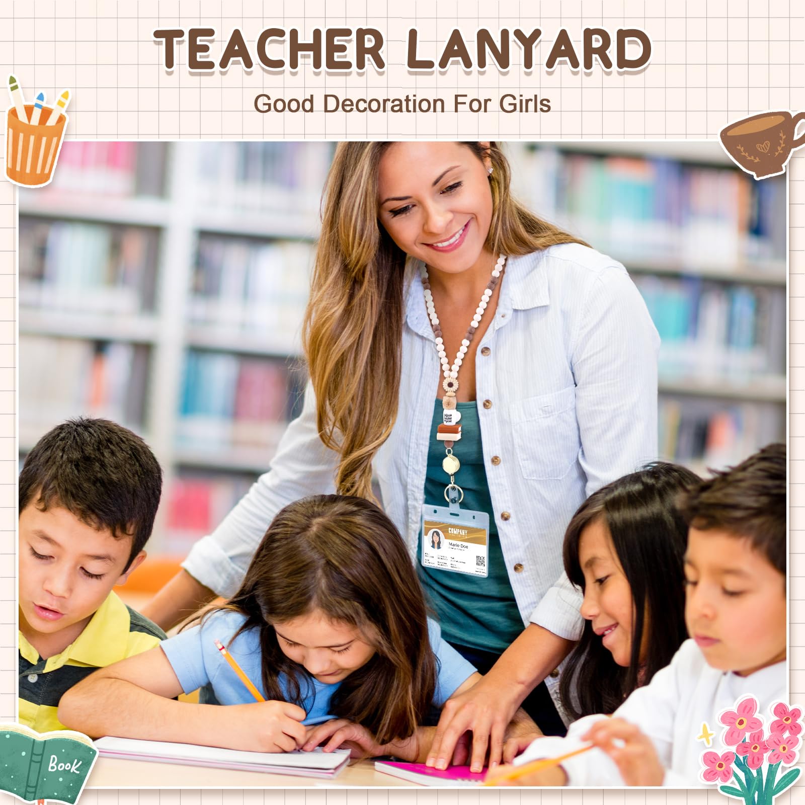 Snapklik.com : Teacher Lanyards For Id Badges And Keys,Beaded Lanyards ...