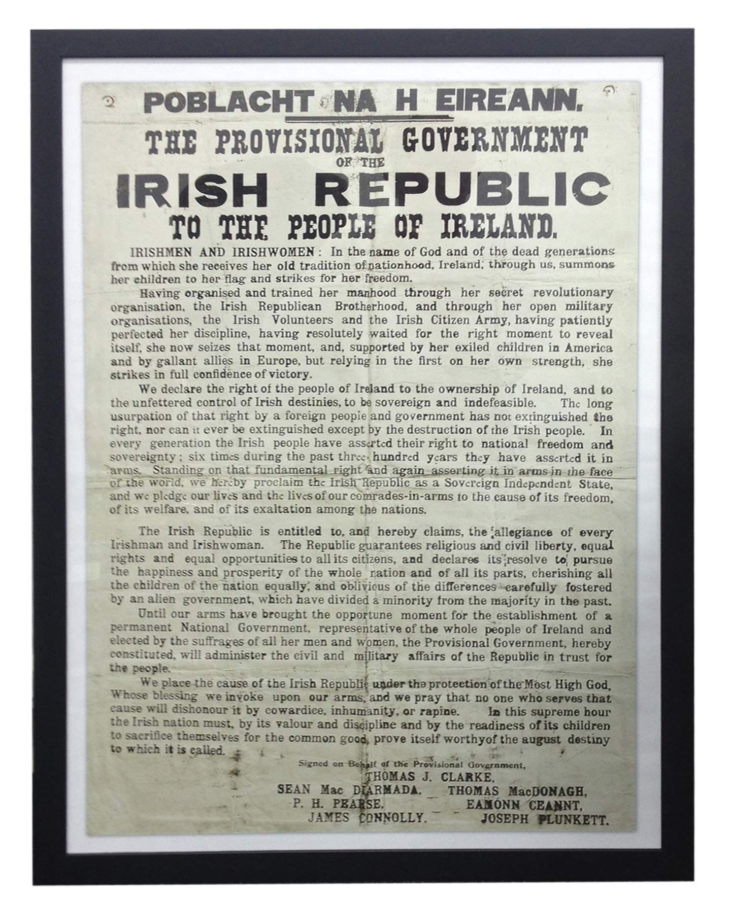 Amazon.com: POSTER 1916 The Proclamation of the Irish Republic ...