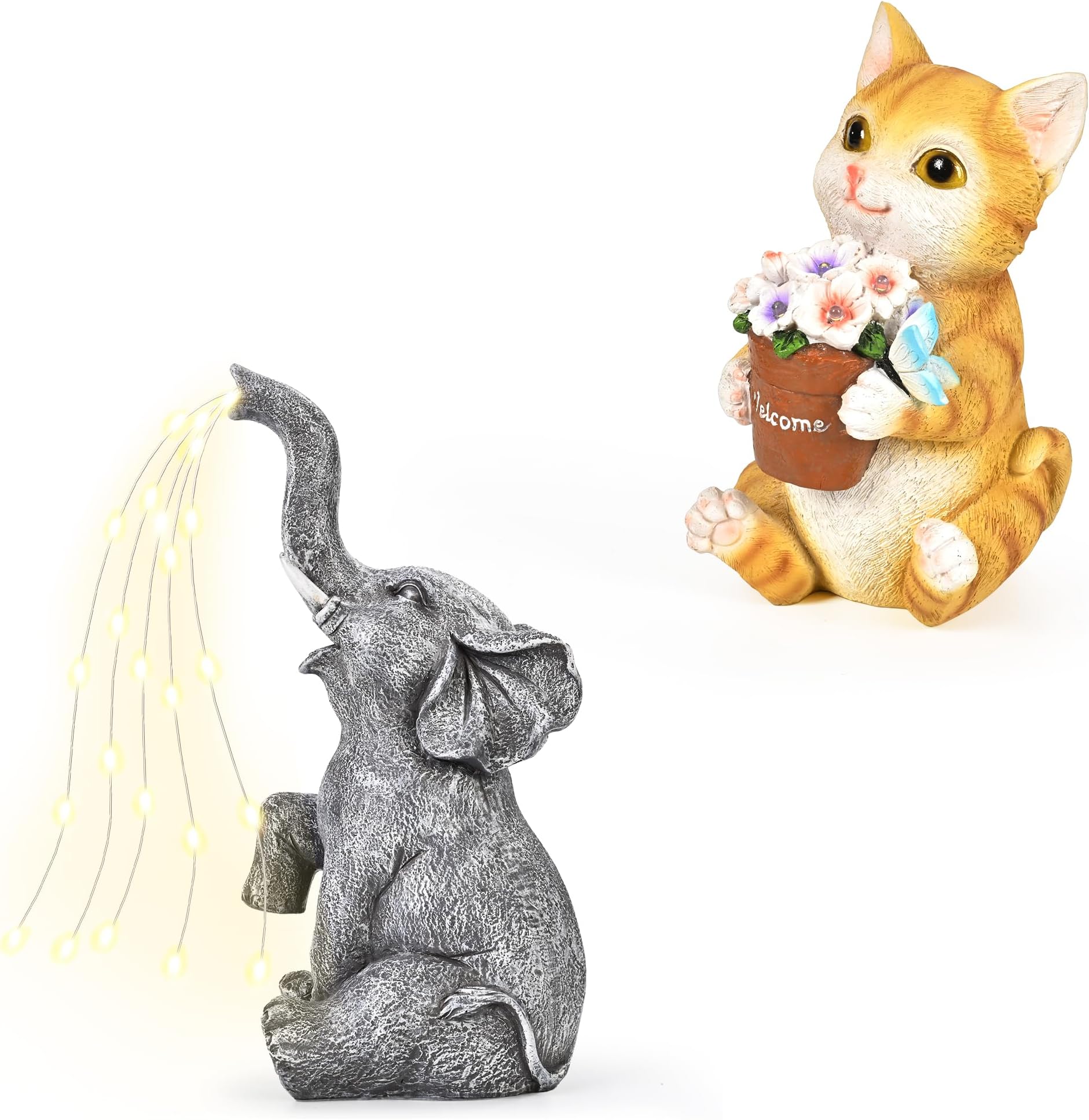 Amazon.com : GIGALUMl Solar Garden Statue Bundle : Patio, Lawn & Garden