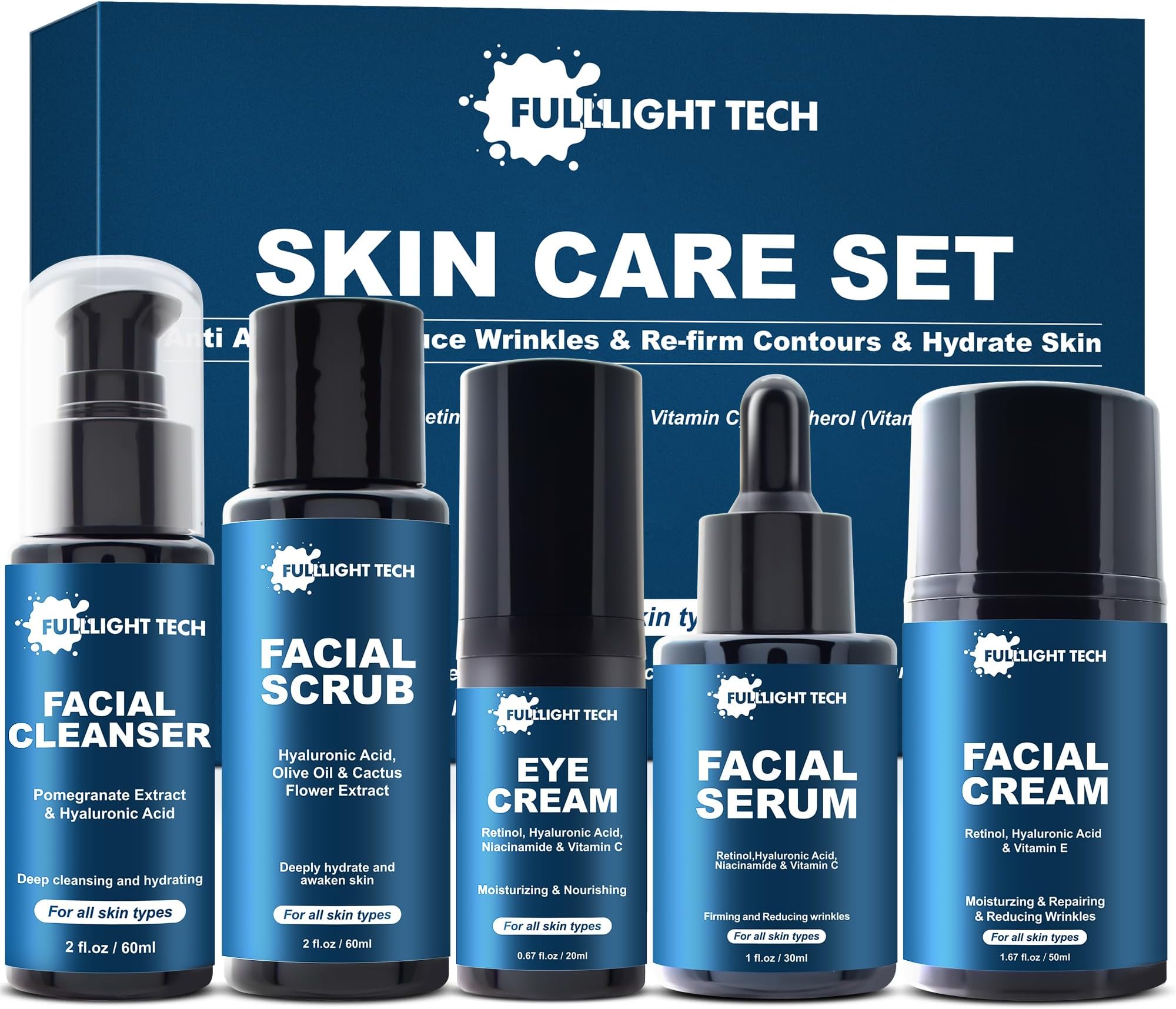 Amazon.com: Lumin - Complete Set Men's skincare Routine includes ...
