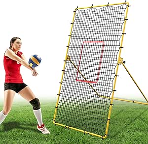 Amazon.com : Volleyball Rebounder Net 4x7ft Volleyball Bounce Back Net ...