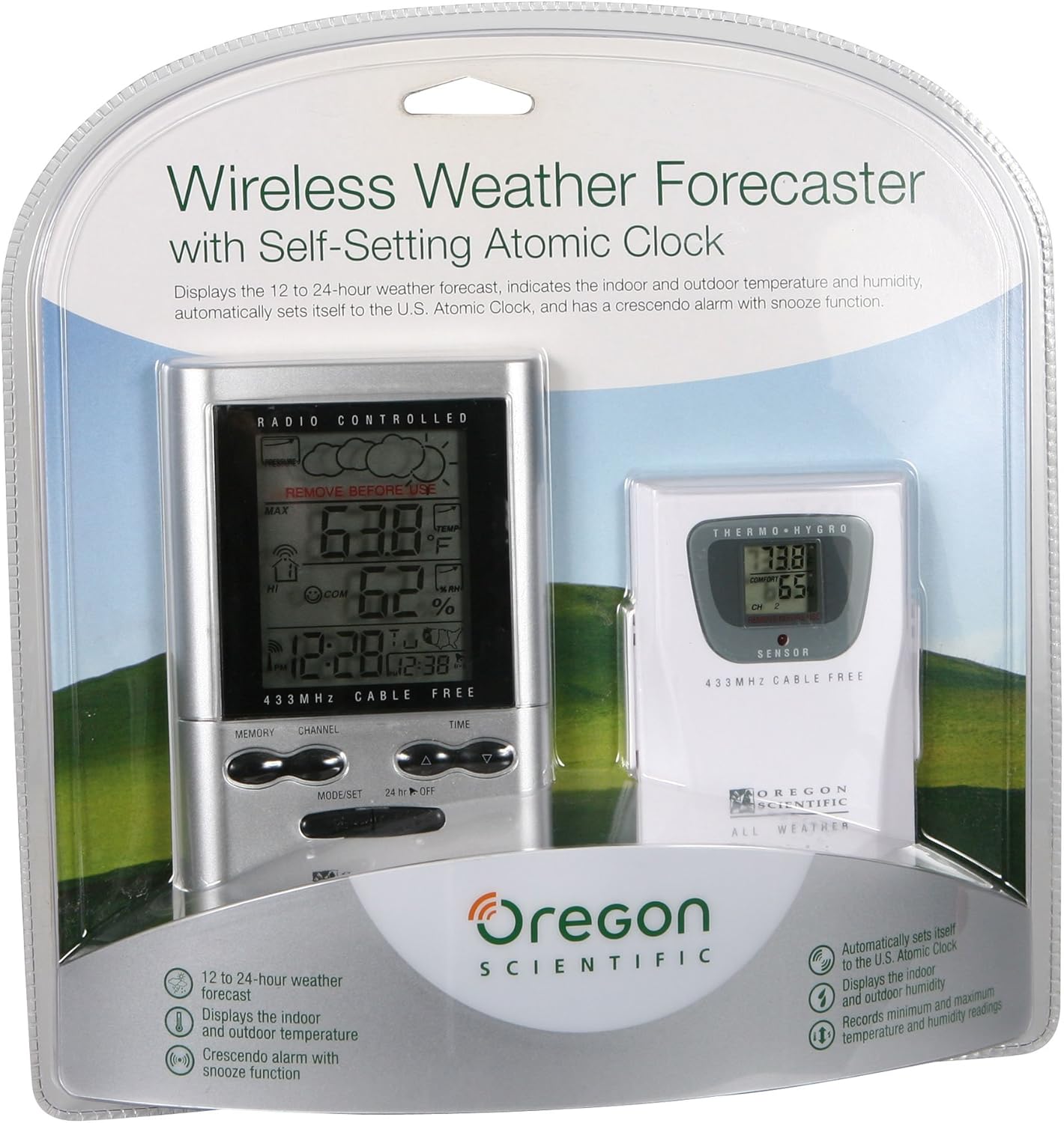 Oregon Scientific BAR122HGA Digital Weather Forecaster with Cable Free ...