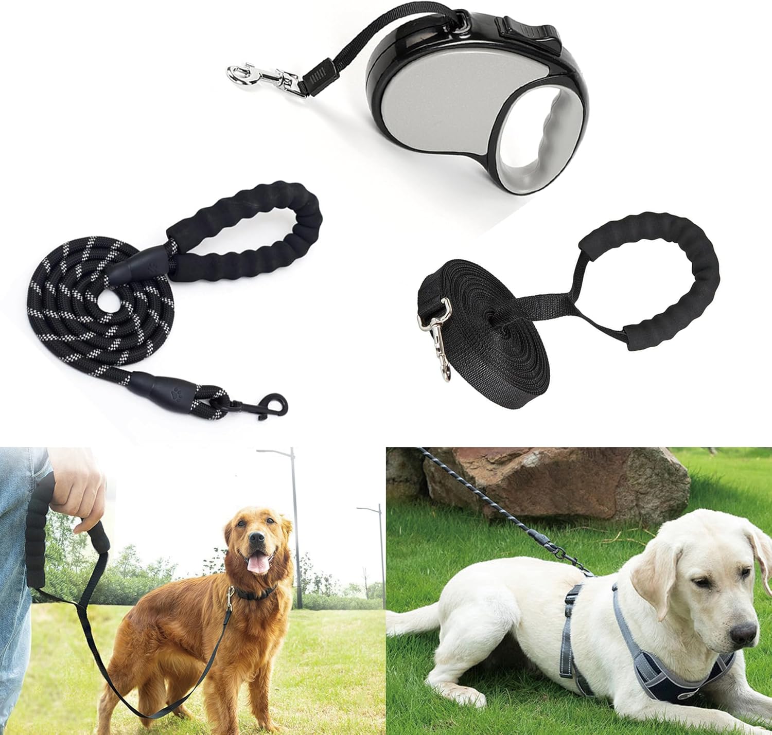 Amazon.com : fzdsnow Dog Leash Set of 3 for Small to Medium Dogs ...