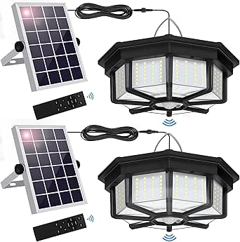 Solar Shed Light Indoor Outdoor 288LED 360°Lighting Solar Lights Work ...