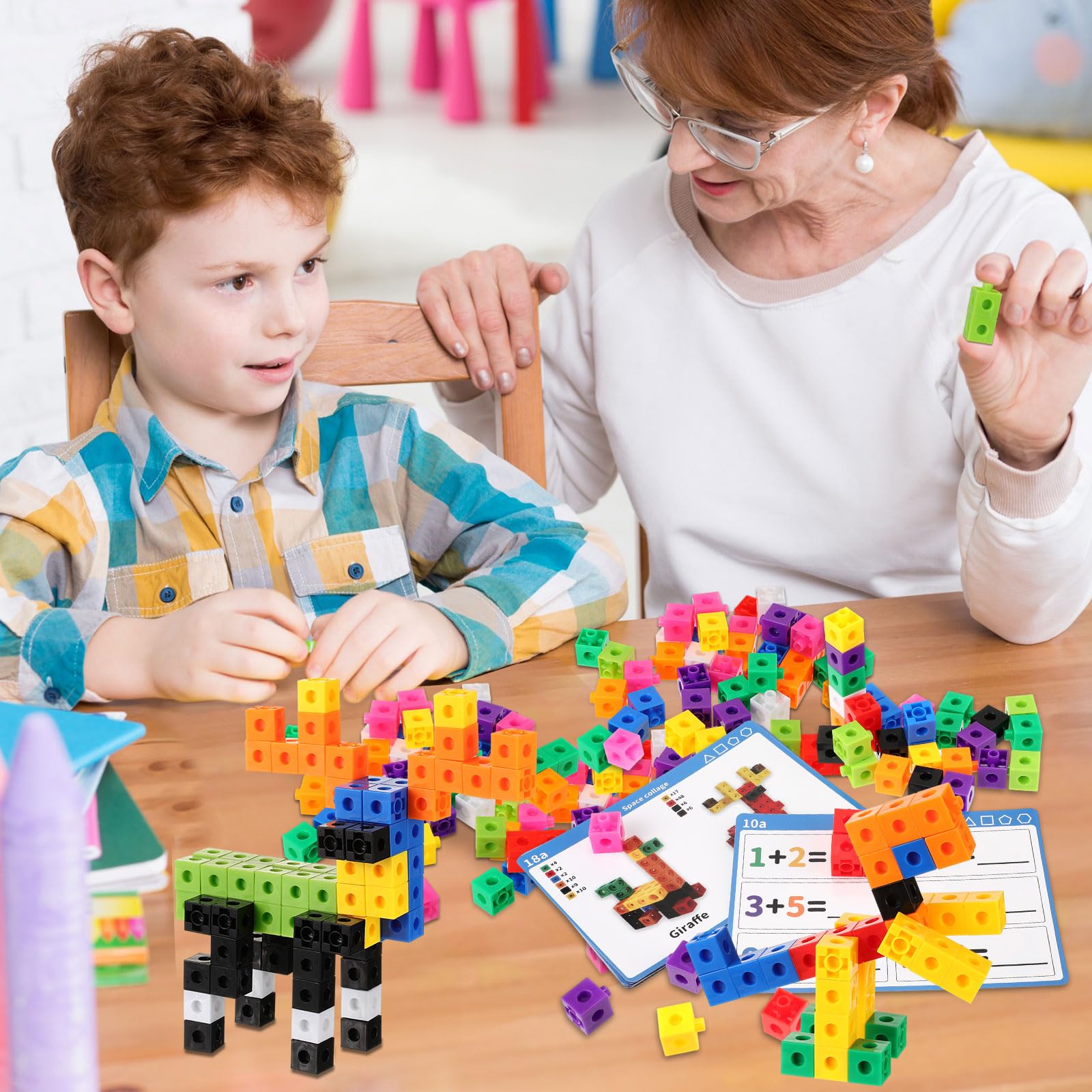 Math Manipulatives 600 Piece Math Linking Cubes - Counting Blocks For ...