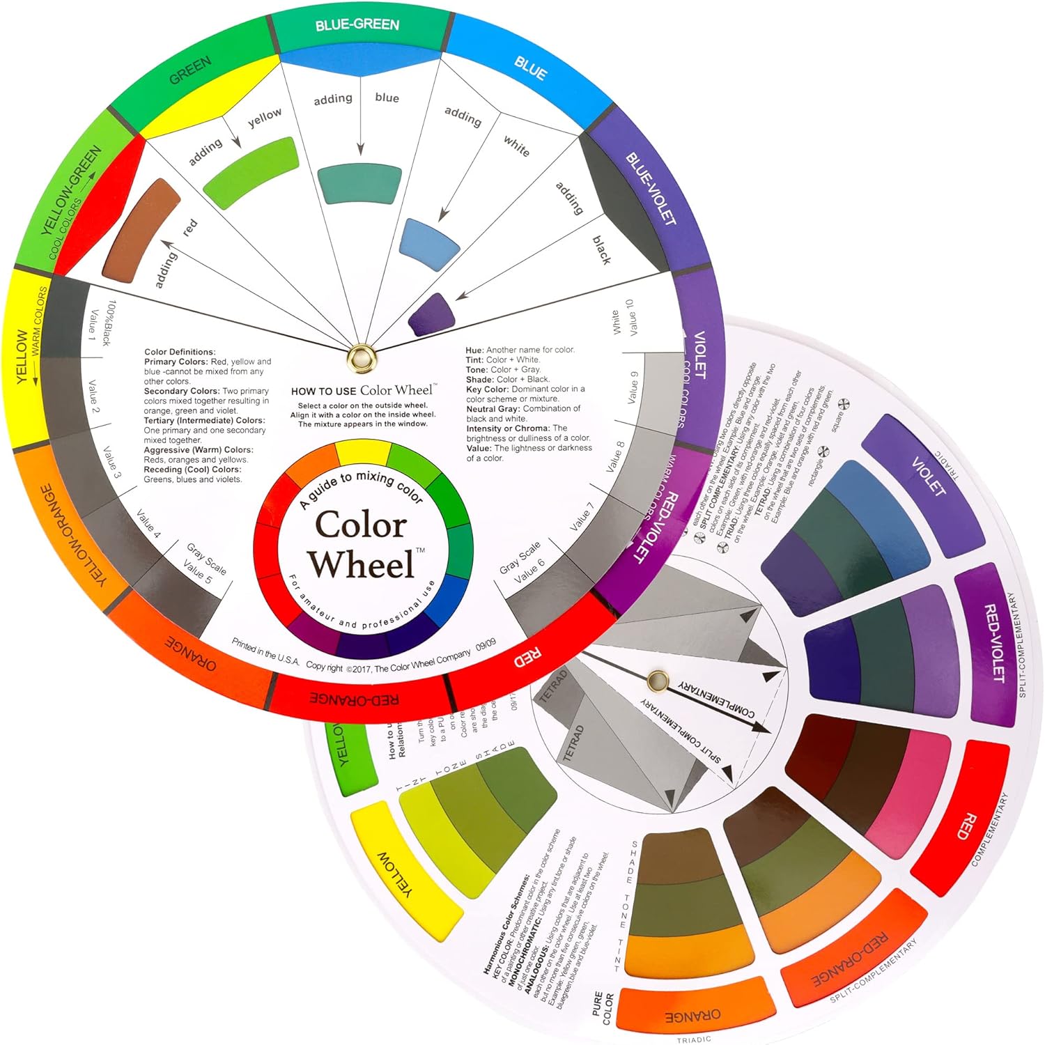 Amazon.com: Color Mixing Wheel Color Mixing Guide Febwind Creative ...