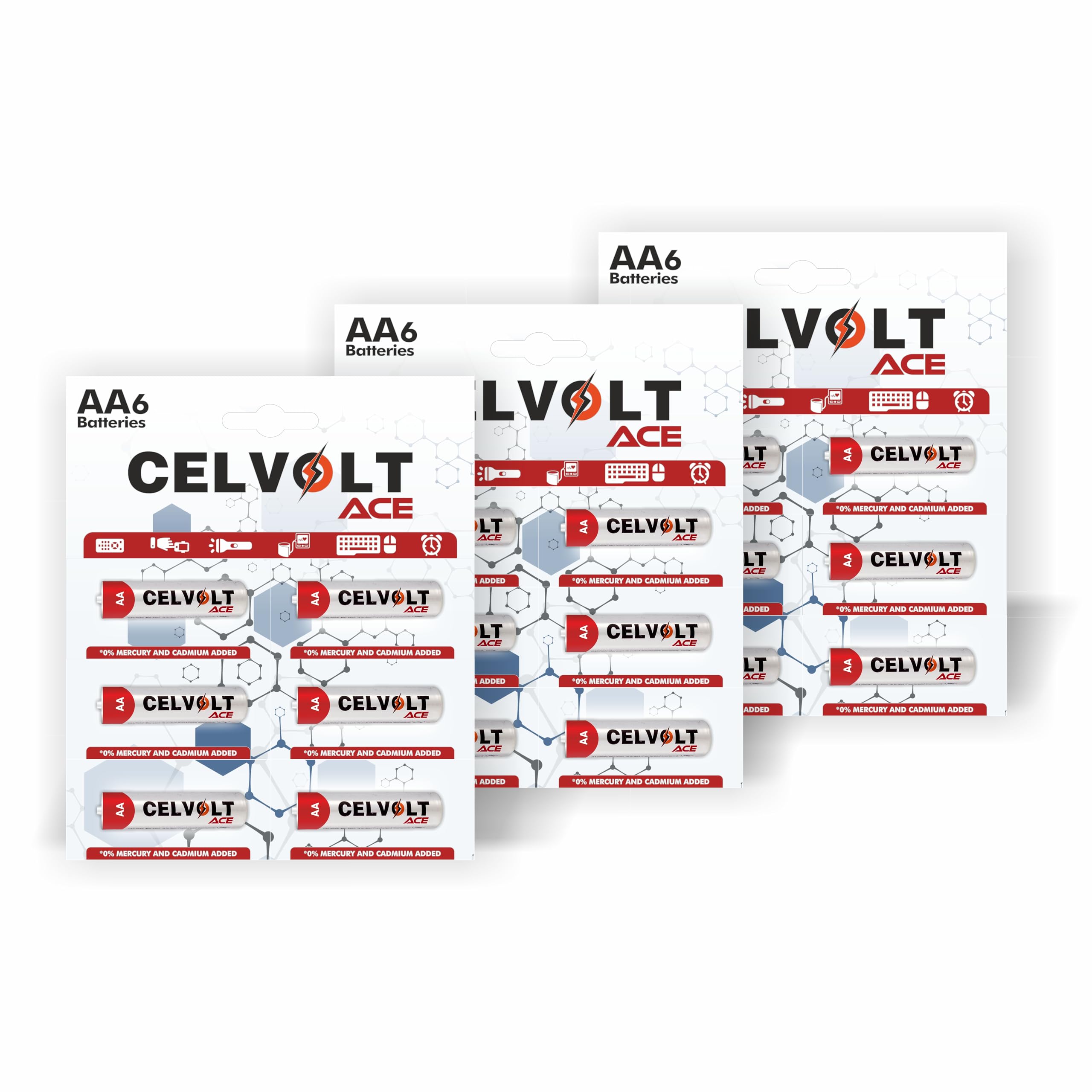 CELVOLT ACE - AA/ LR6 Battries - Pack of 18 Batteries : Amazon.in ...