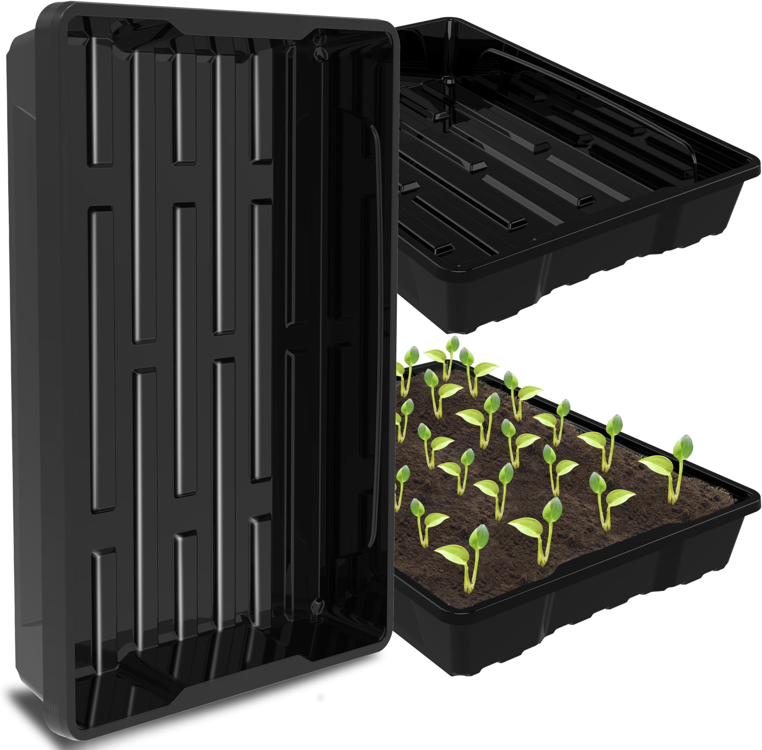 Amazon.com : AAAmercantile Seed Starter Trays 600 DEEP Extra Large ...