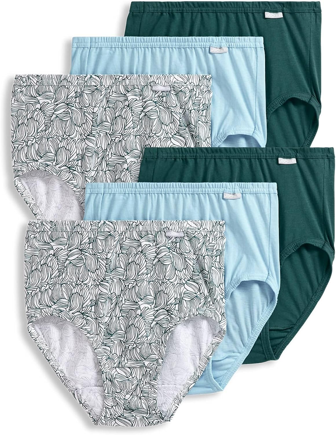 Jockey Women's Underwear Plus Size Elance Brief - 6 Pack