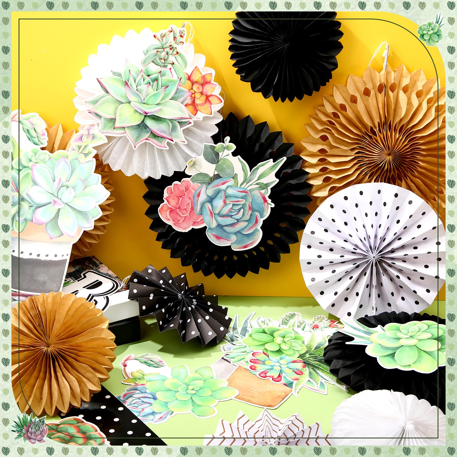 Snapklik.com : 66 Pcs Succulents Potted Bulletin Board Set Plant ...