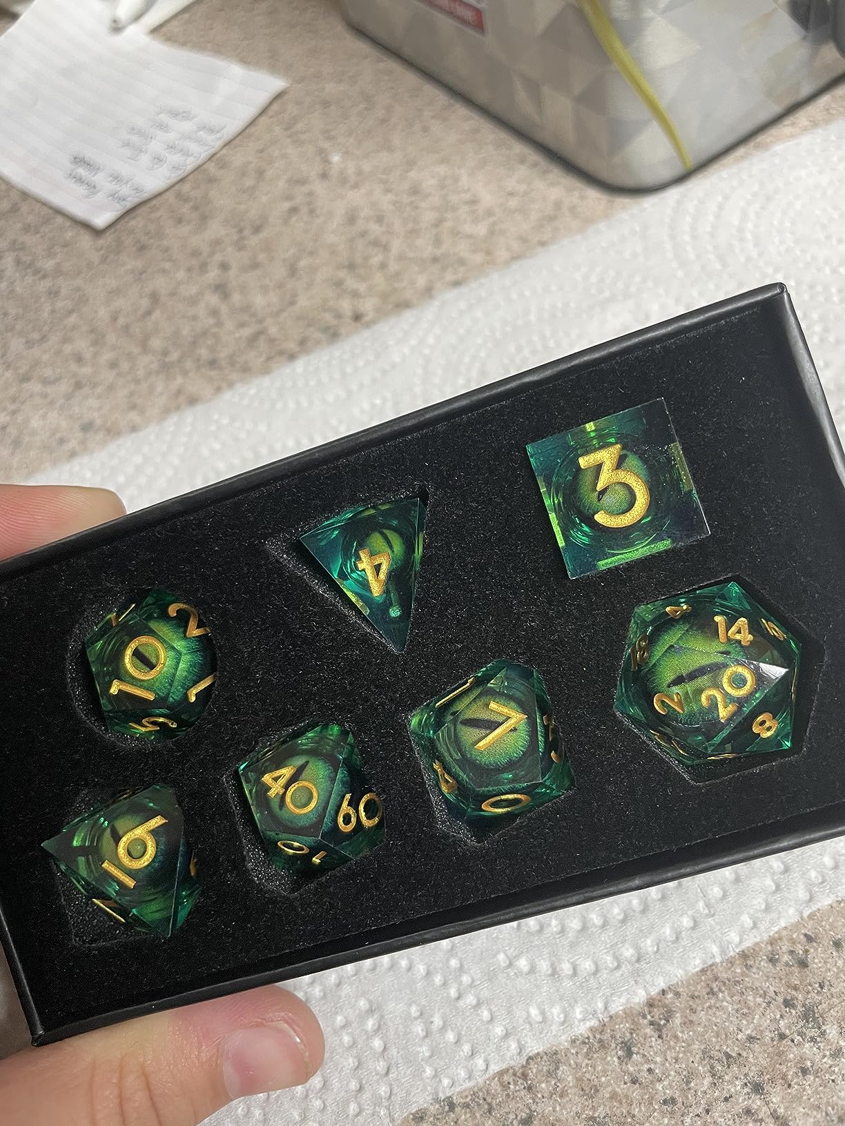 $6/mo - Finance YEMEKO Beholder'S Eye DND Dice- Dragon Eye Liquid Core ...