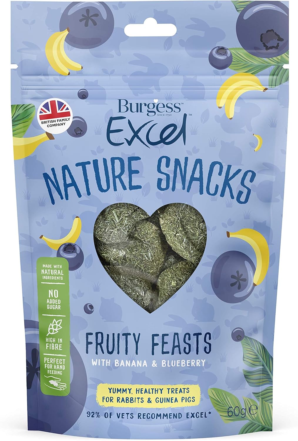Burgess Excel Fruity Feasts treats for rabbits and guinea pigs, 60 g ...