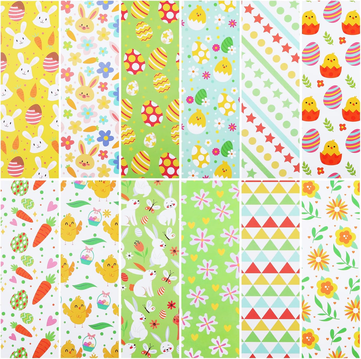 24 Sheet Easter Pattern Paper, 11.8x11.8inch/30x30cm Easter Tissue ...