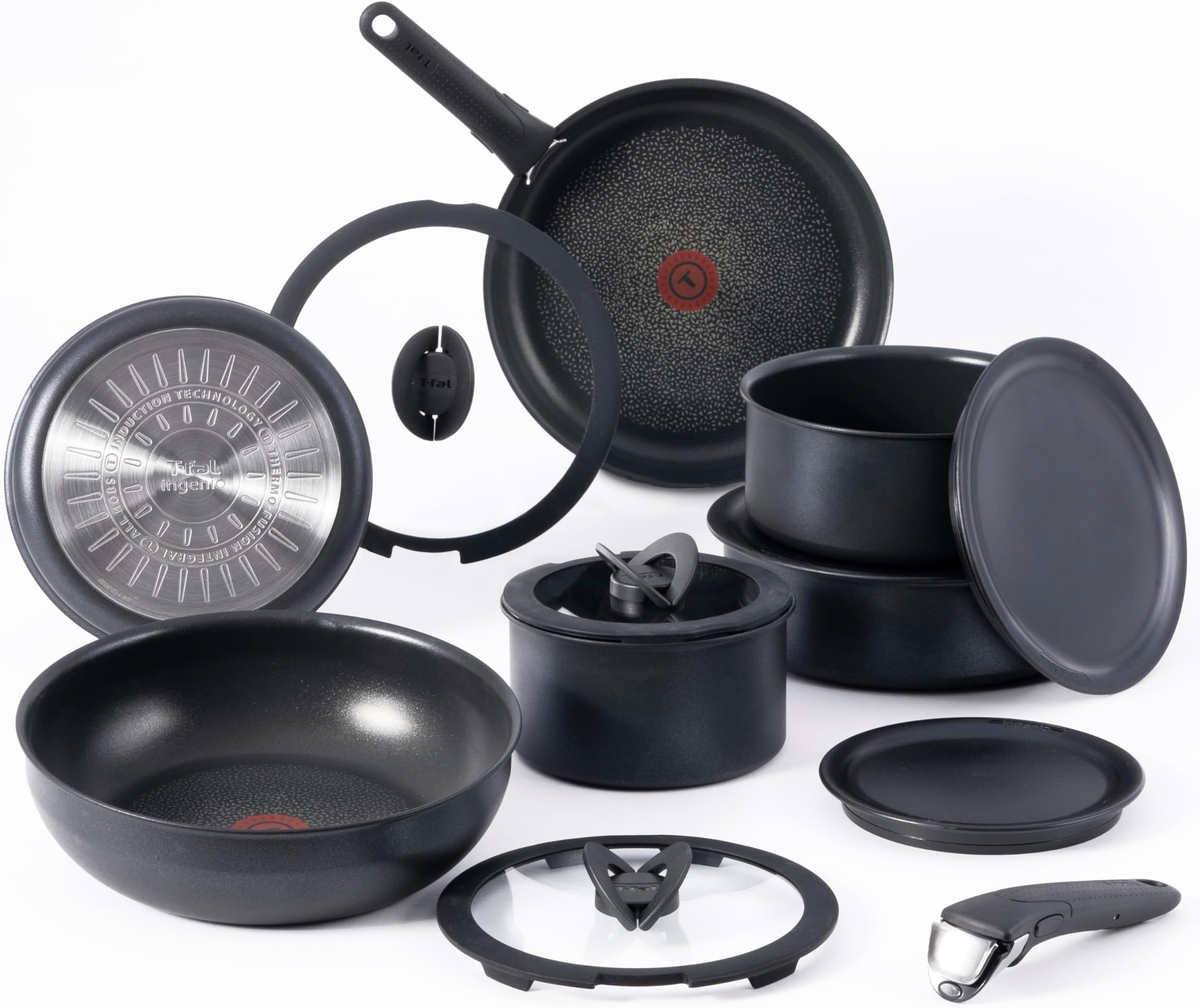 Amazon.com: T-fal All In One Hard Anodized Nonstick Cookware Set 10 ...
