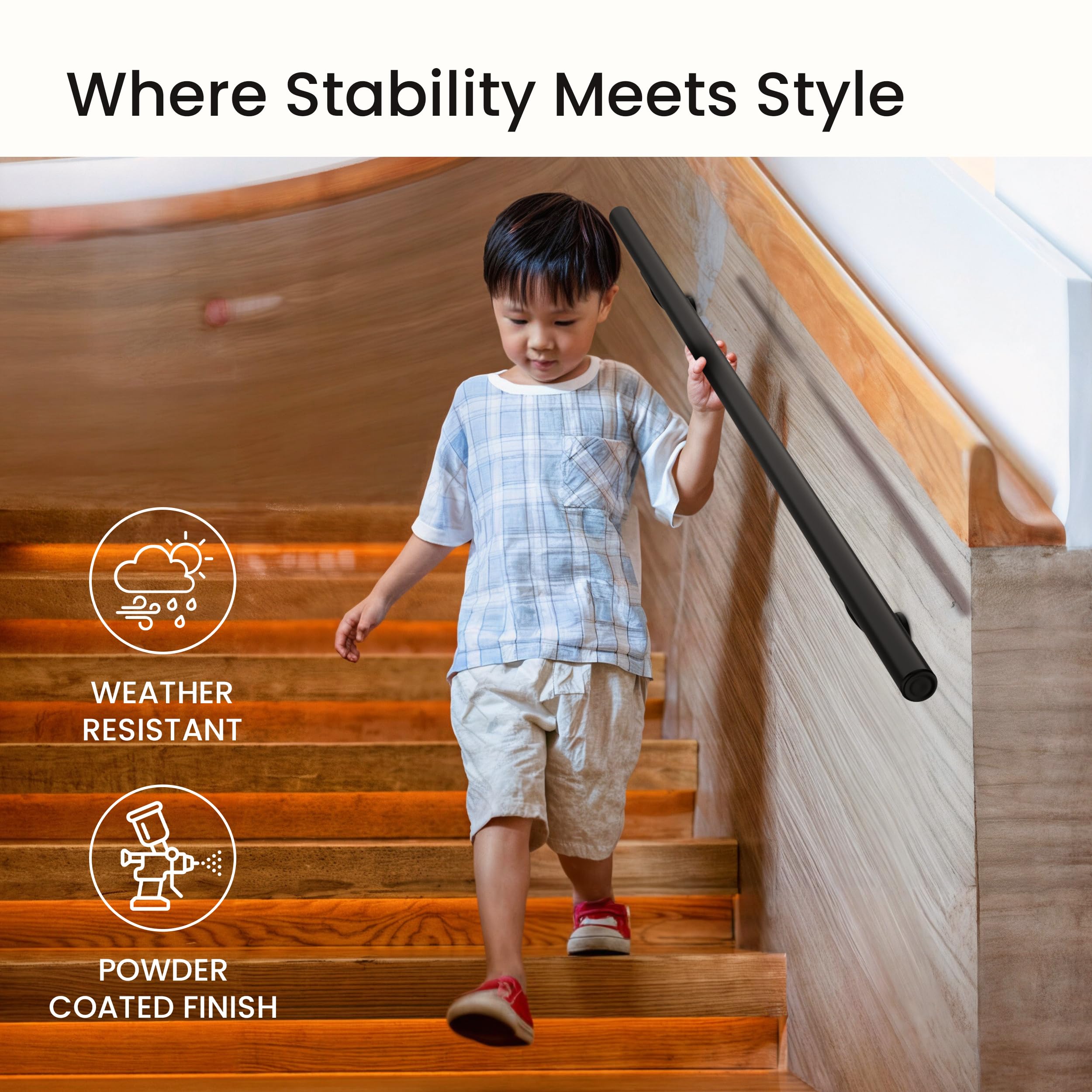 Snapklik.com : Meranti Aluminum Handrail For Indoor Or Outdoor Steps ...