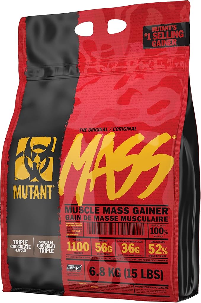 Amazon.com: Mutant Mass Weight Gainer, Whey & Casein Protein Powder ...