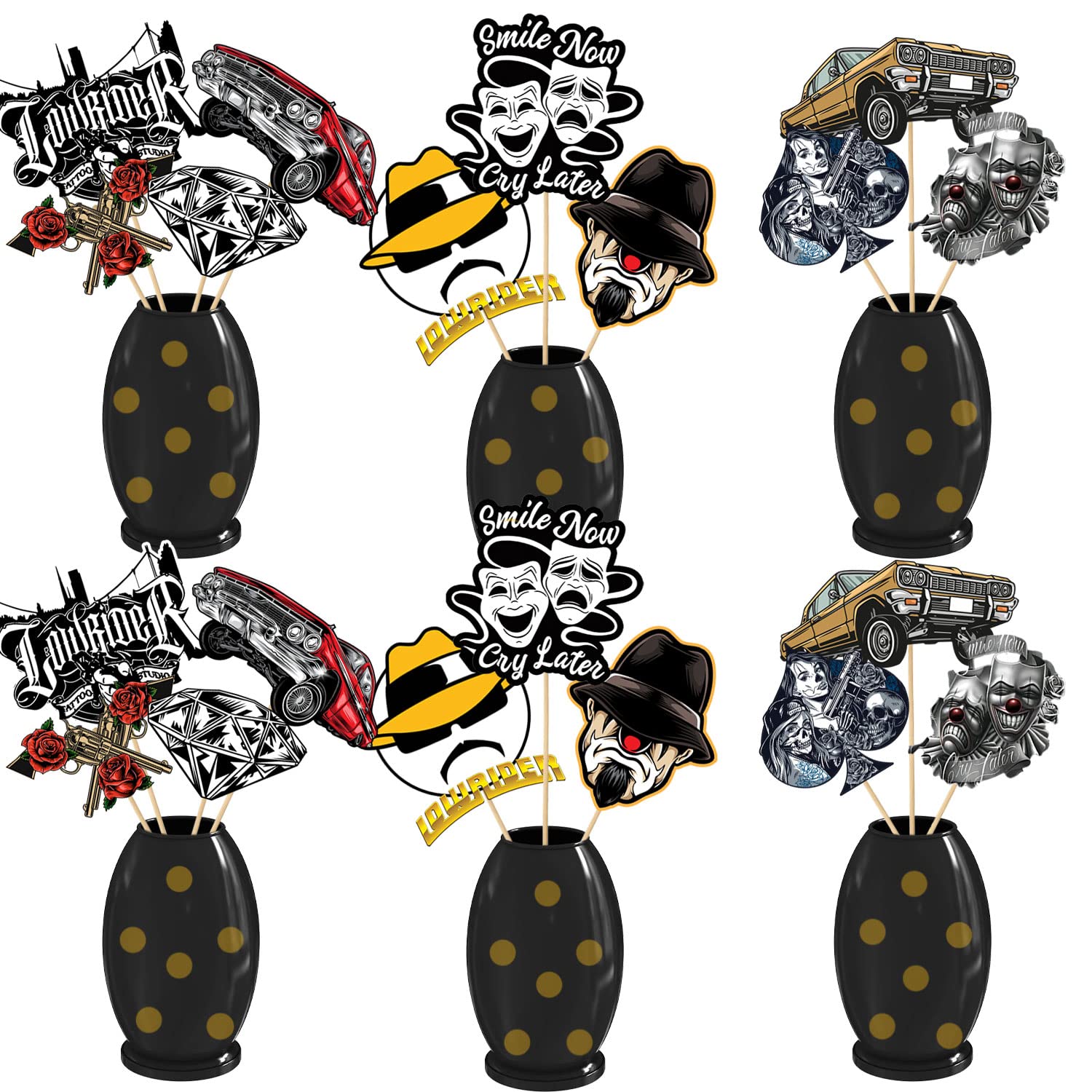 30pcs Cholo Lowrider Early 2000s Party Centerpieces For Tables Toppers ...