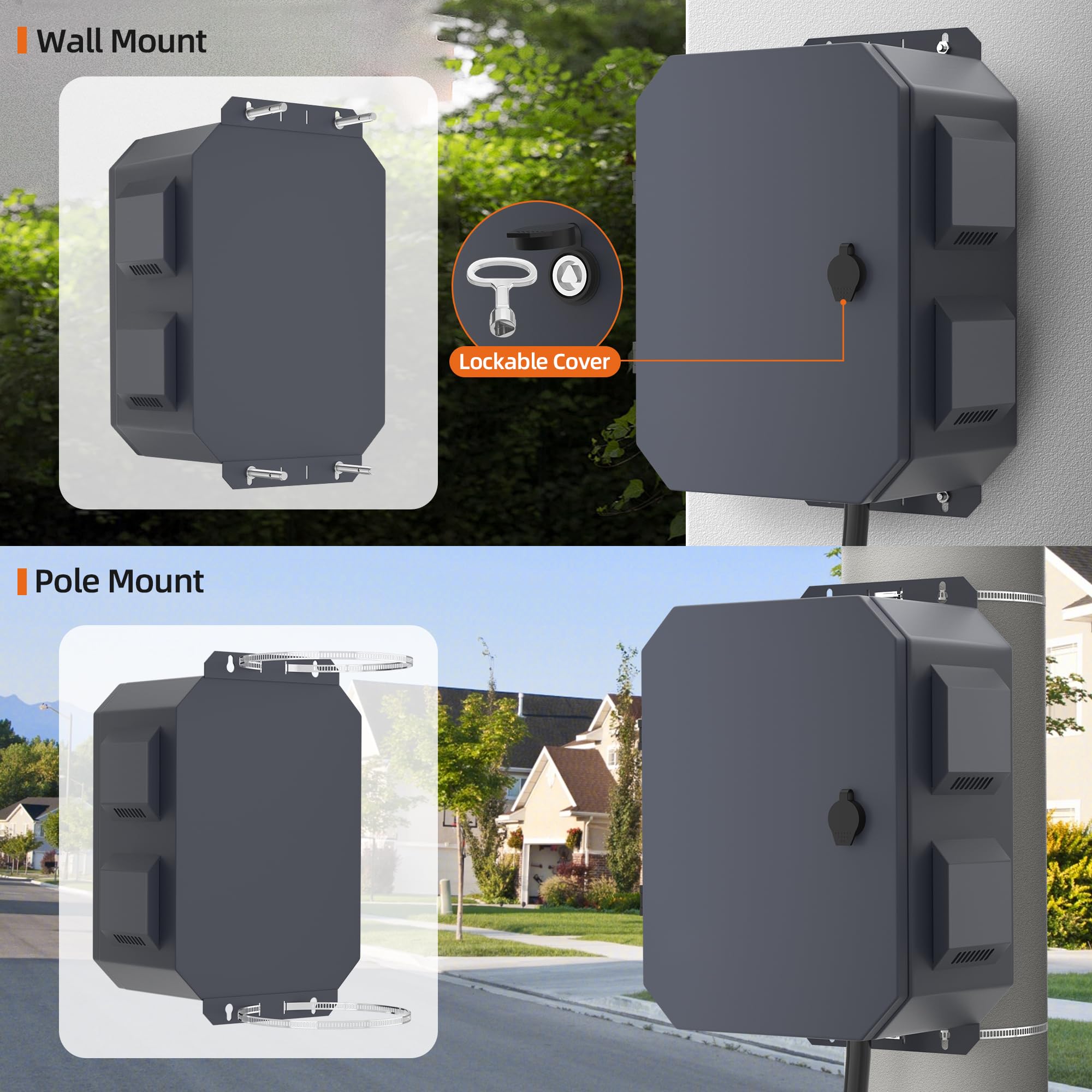 Snapklik.com : Joinfworld Outdoor Electrical Box Metal Waterproof ...
