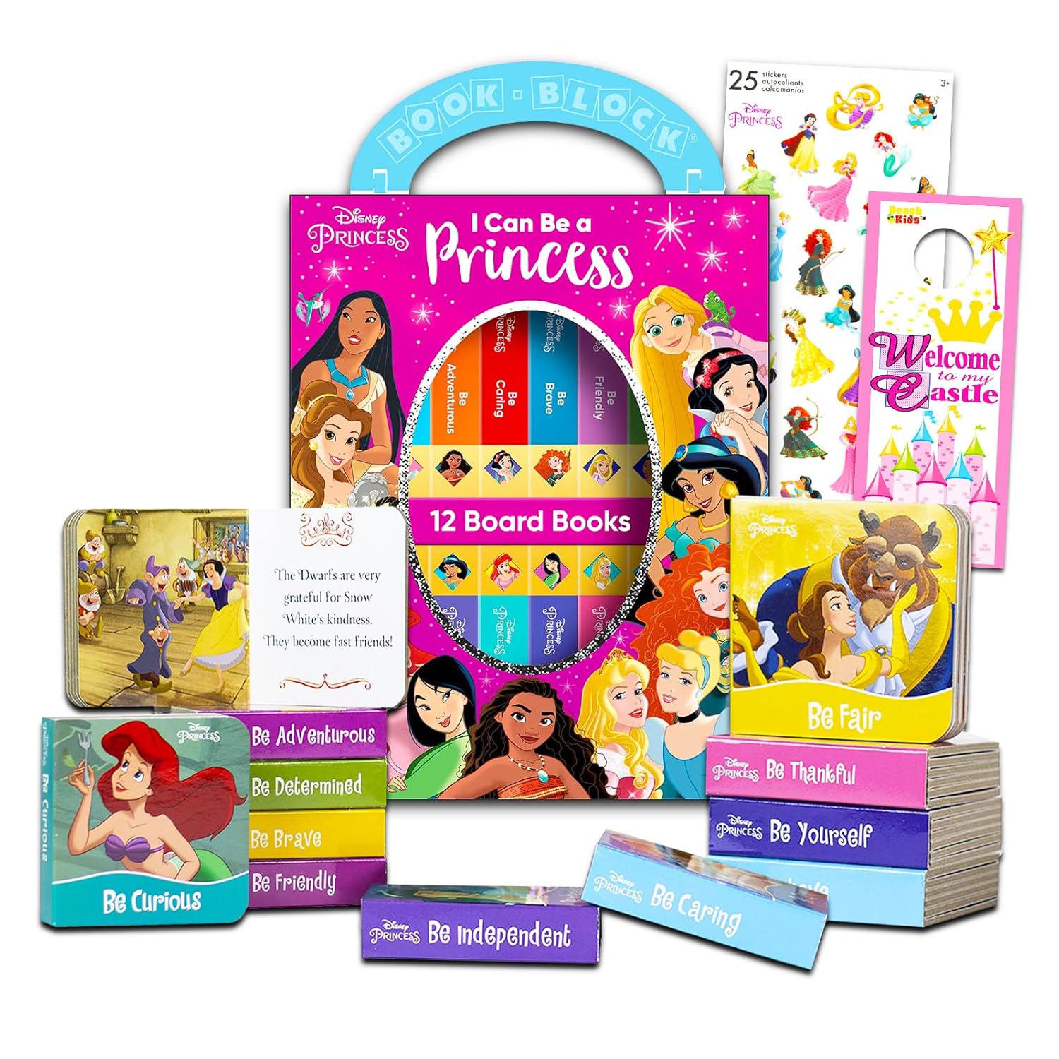 Disney Princess Board Books Set For Toddlers and Babies - Bundle with ...