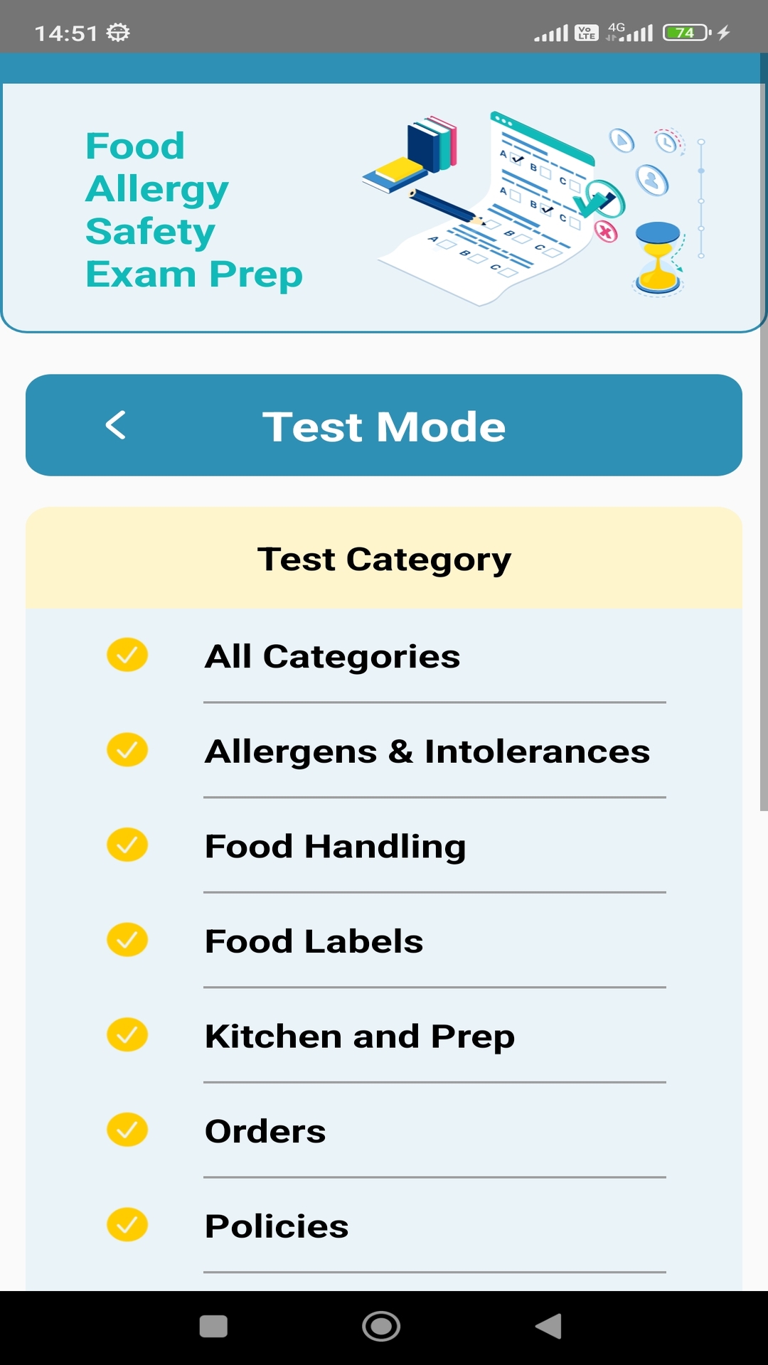 Food Allergy Safety Exam Prep - App on Amazon Appstore
