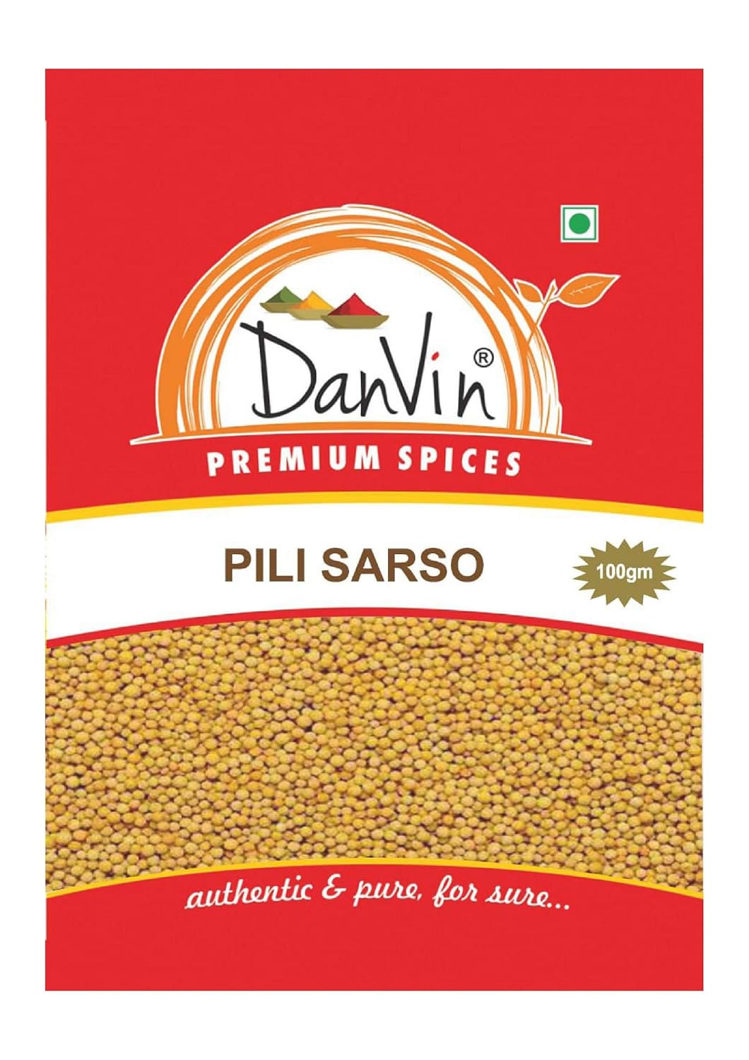 Danvin PILI sarso ( Yellow Mustard Seeds) 100gm Pack of 5 : Amazon.in ...