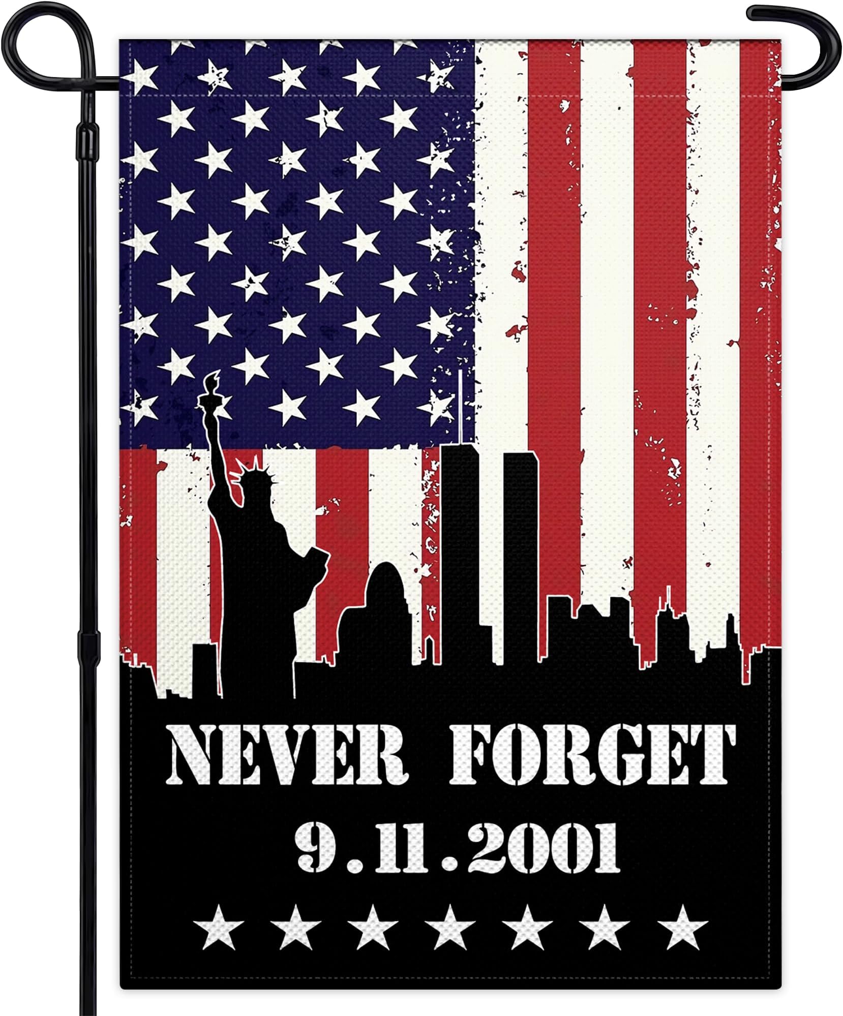 Amazon.com : 9/11 Garden Flag 12x18 Inch We Will Never Forget Garden ...