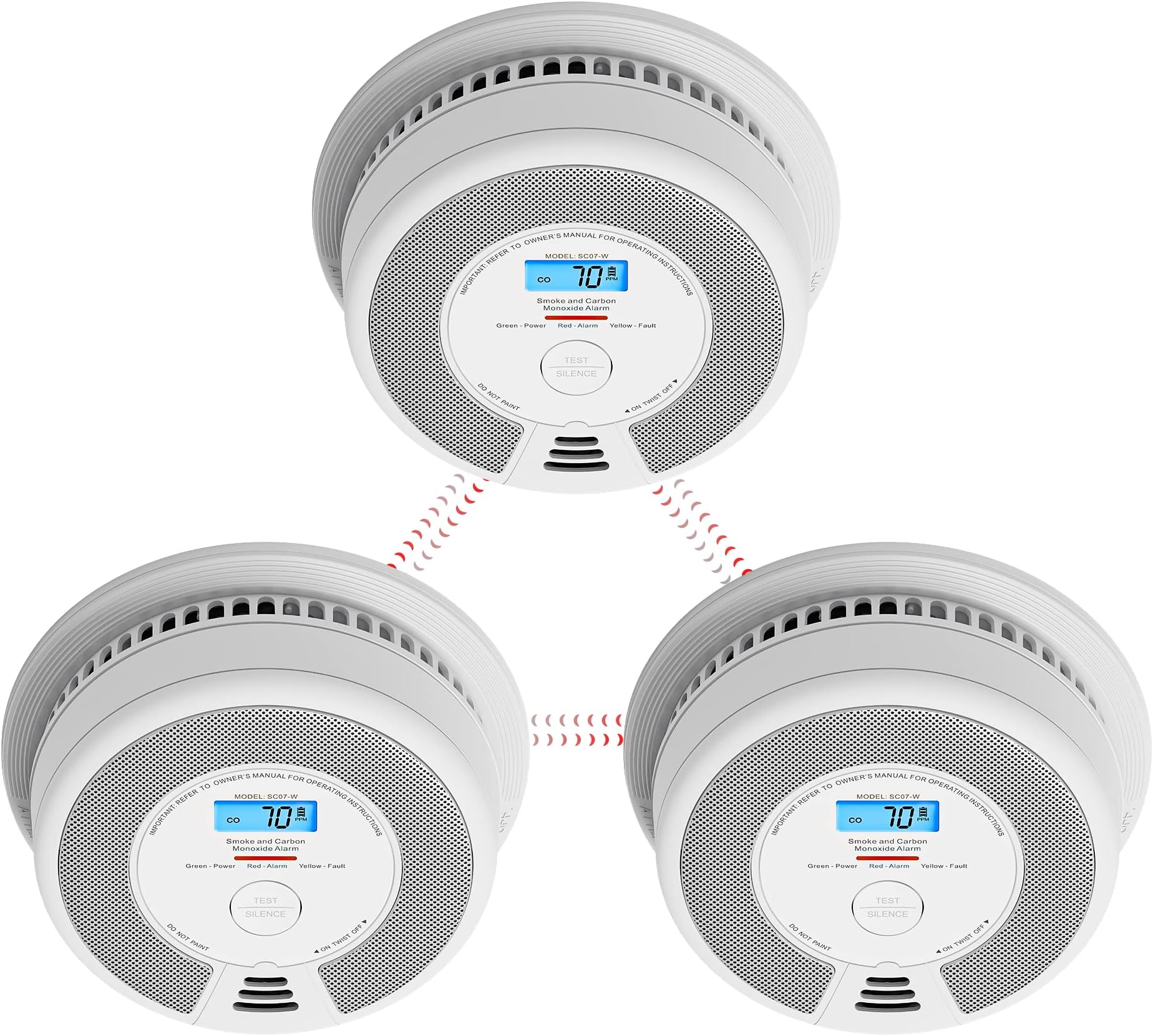 X-Sense Funkvernetzbarer Rauchmelder XS01-WR, vernetzter ...