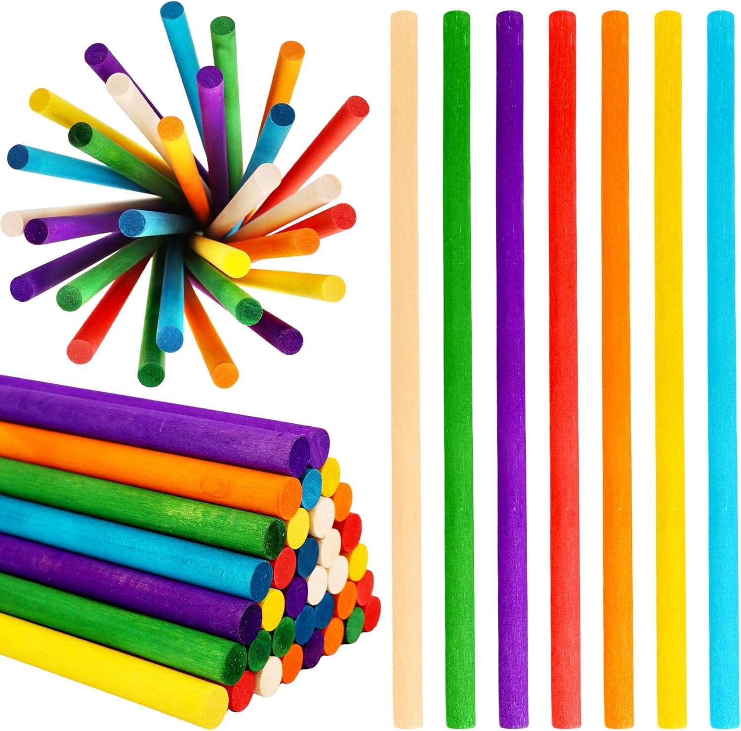 Amazon.com: 70 Pcs Rhythm Sticks for Kids Bulk 12 Inch Wood Music Lummi ...