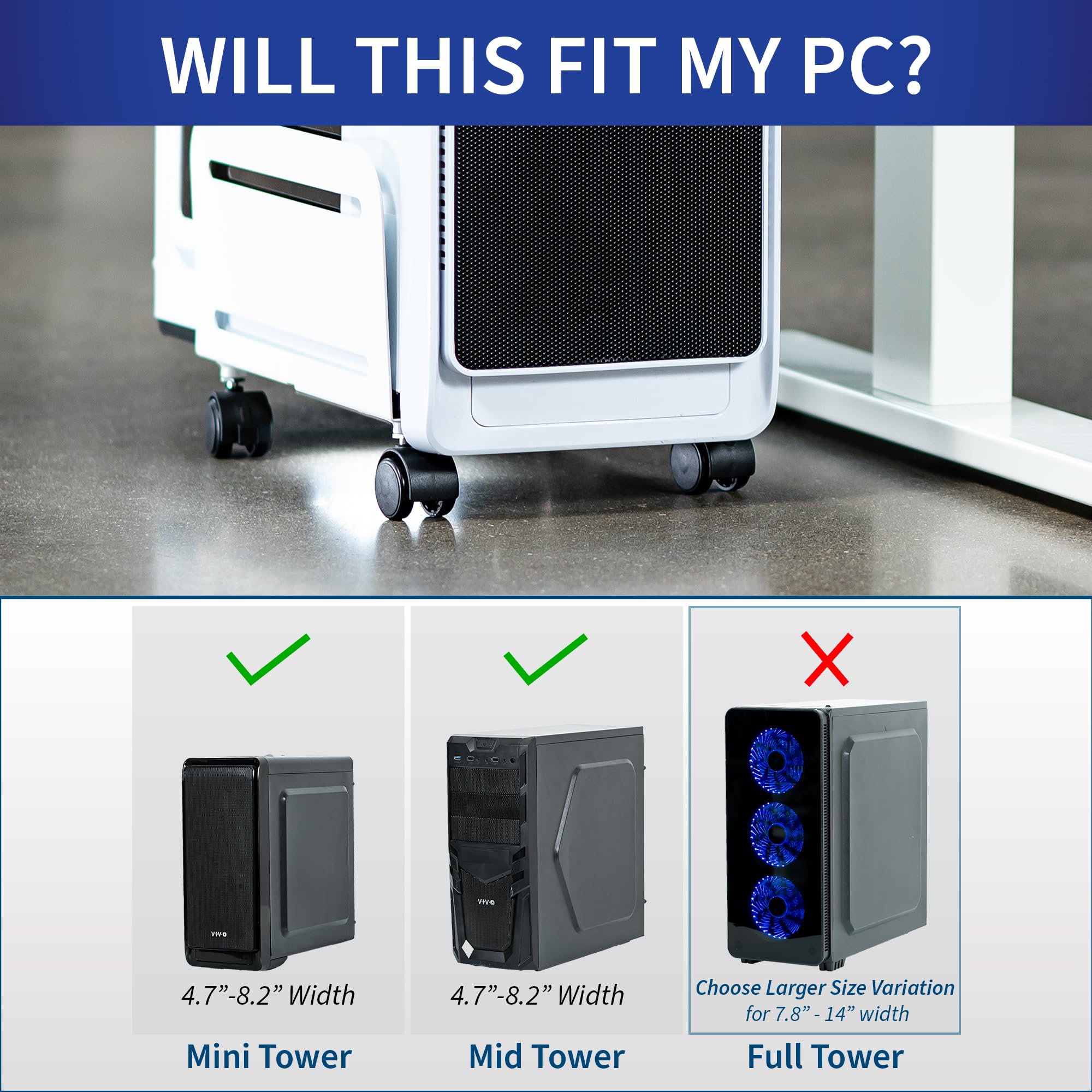 Snapklik.com : VIVO Computer Tower Desktop ATX-Case, CPU Steel Rolling ...