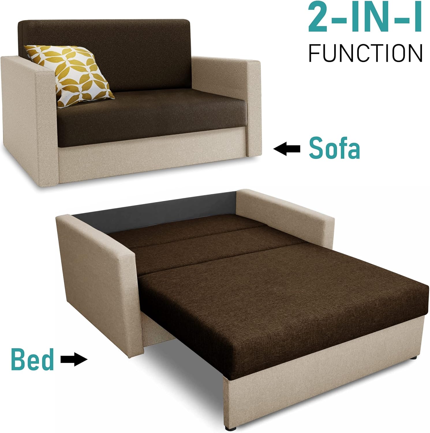 Buy 2 Seater Sofa Bed, Sofa Bed With Storage, Sofa Beds For Living Room ...