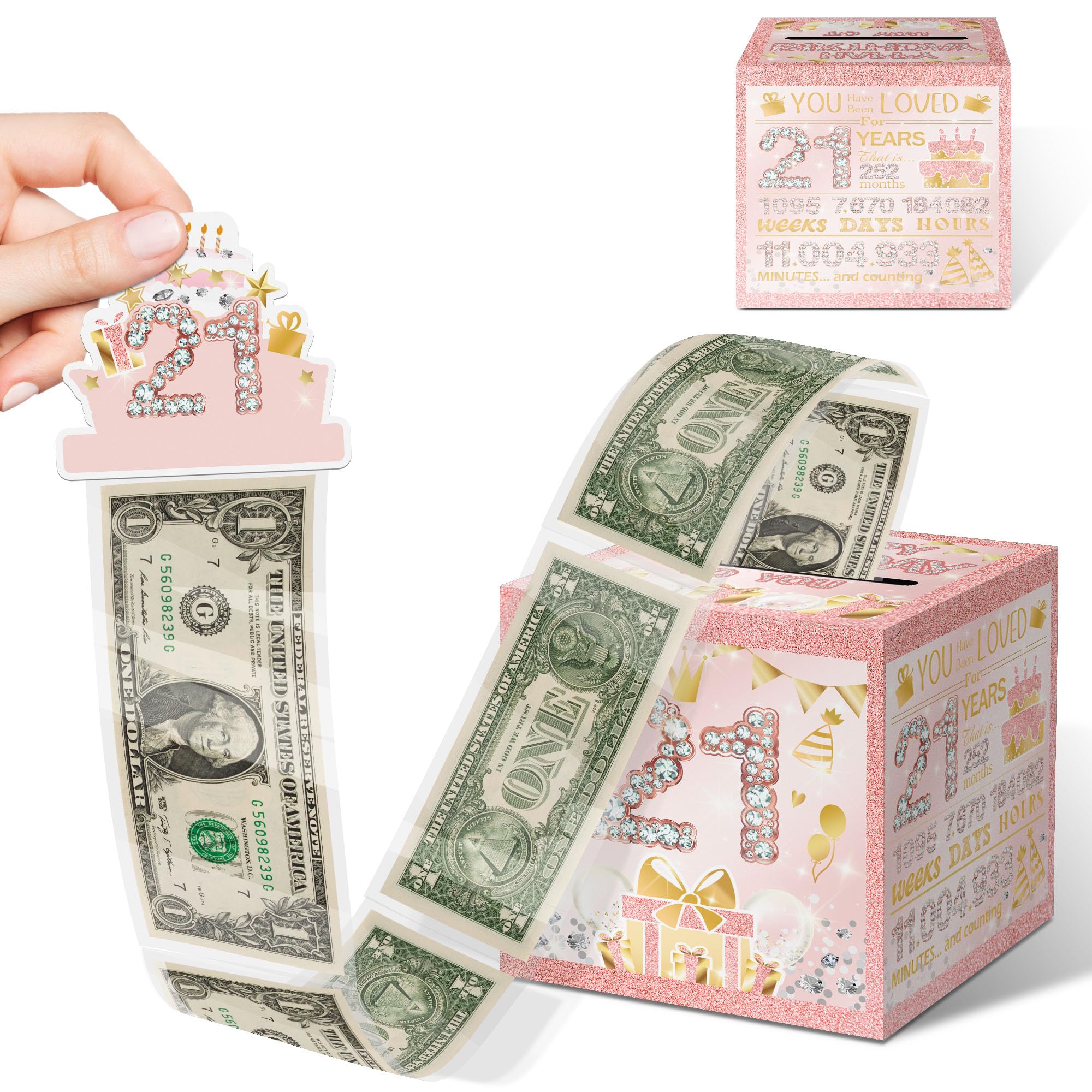 Amazon.com: Surprise 21st Birthday Gift Box Set - Surprise Money Box ...