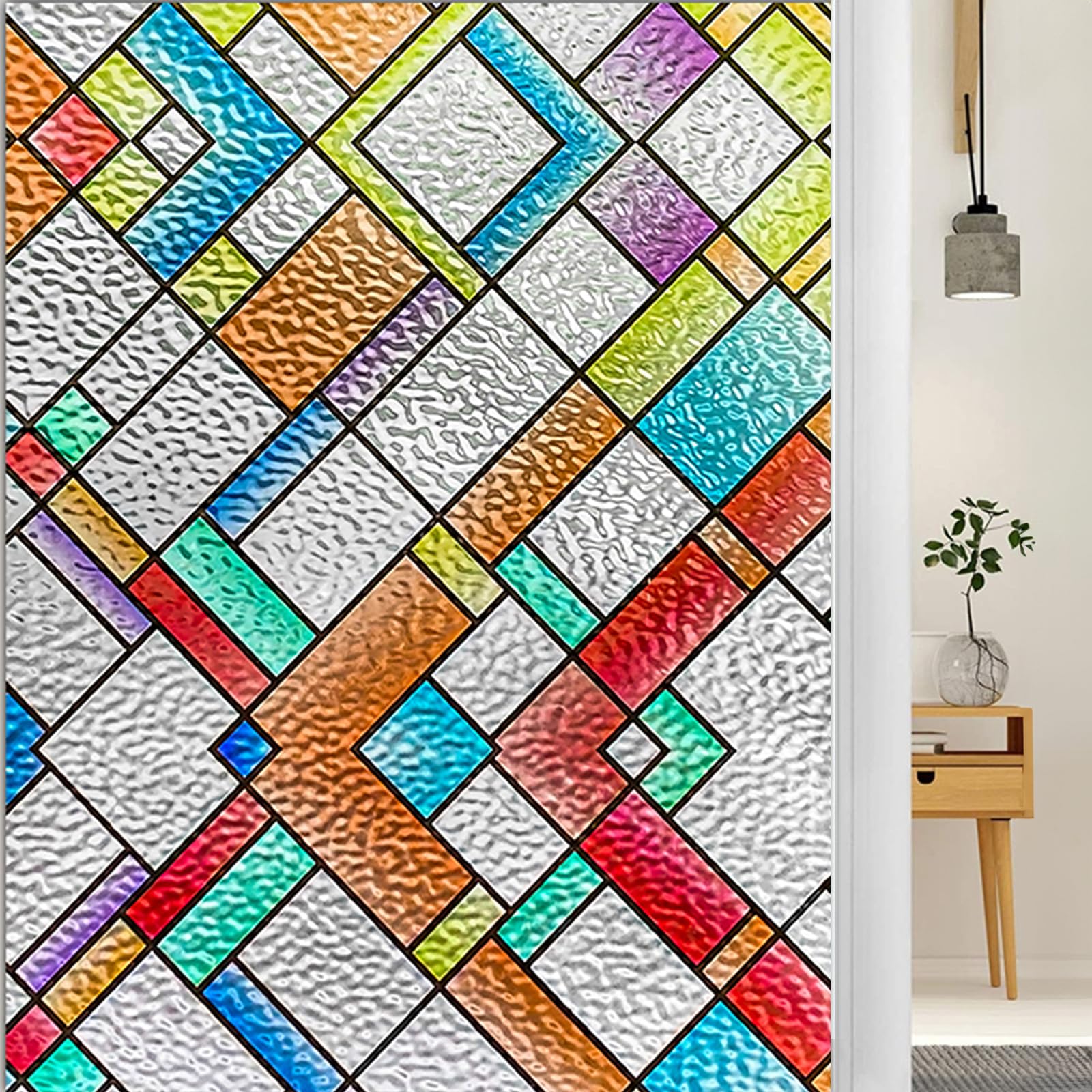 Wisomhome Window Films for Privacy Stained Glass Window Clings ...