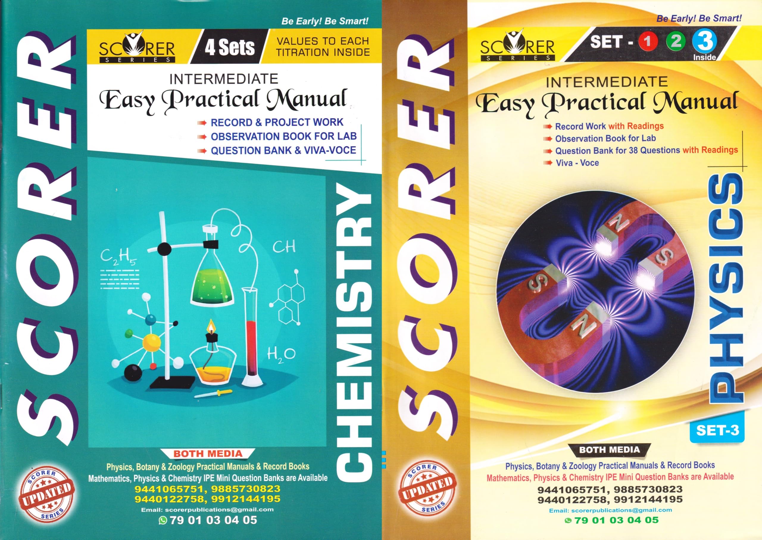 SCORER Intermediate Easy Practical Manual Chemistry & Physics Set-3 | 2024-2025 Edition | Pack ...